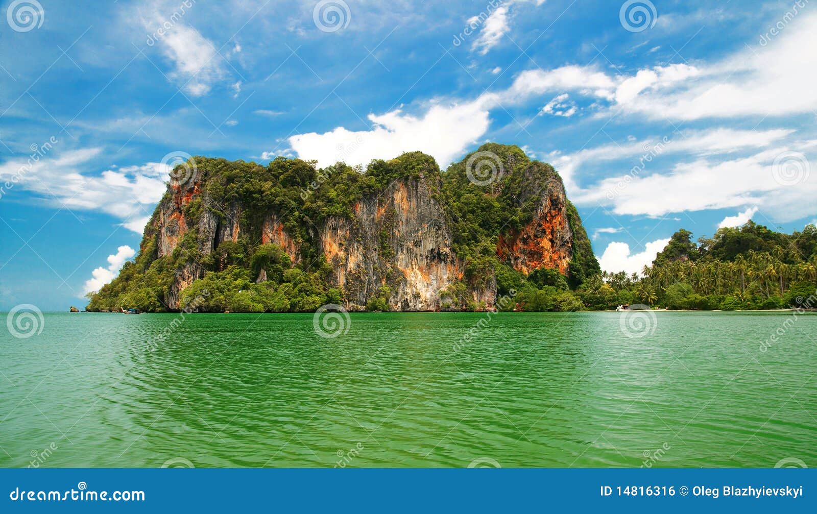High Cliffs on the Tropical Island Stock Photo - Image of beach ...