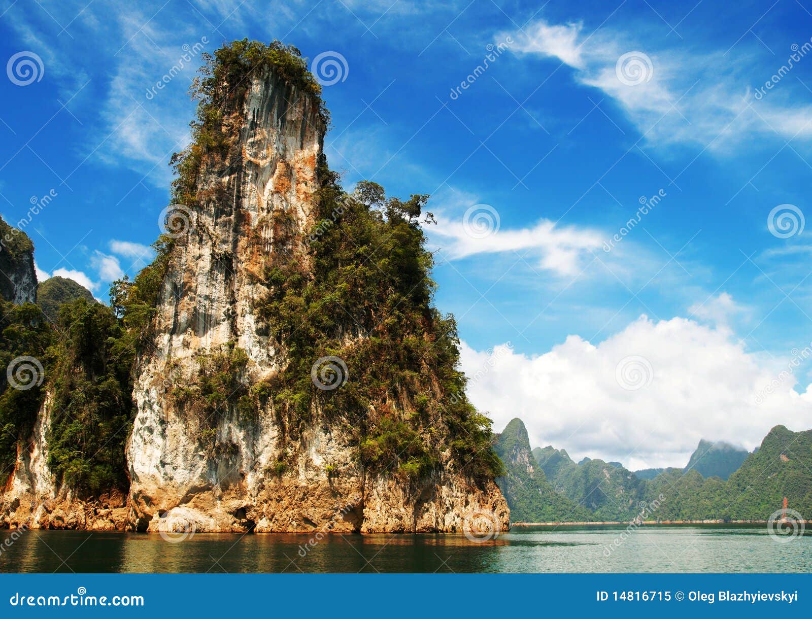 High Cliffs on the Tropical Island Stock Image - Image of rock ...
