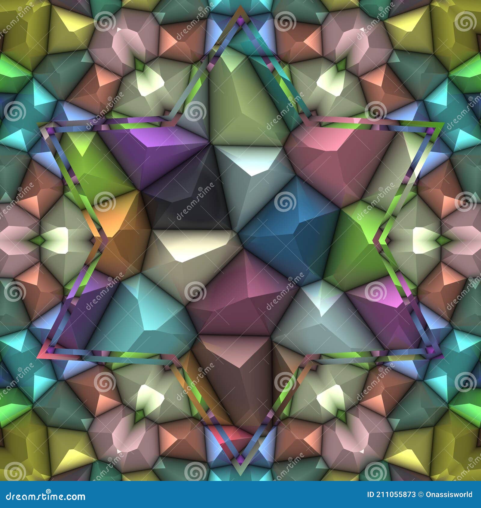 High Color 3D Abstract Shapes Blurs Background Stock Illustration ...