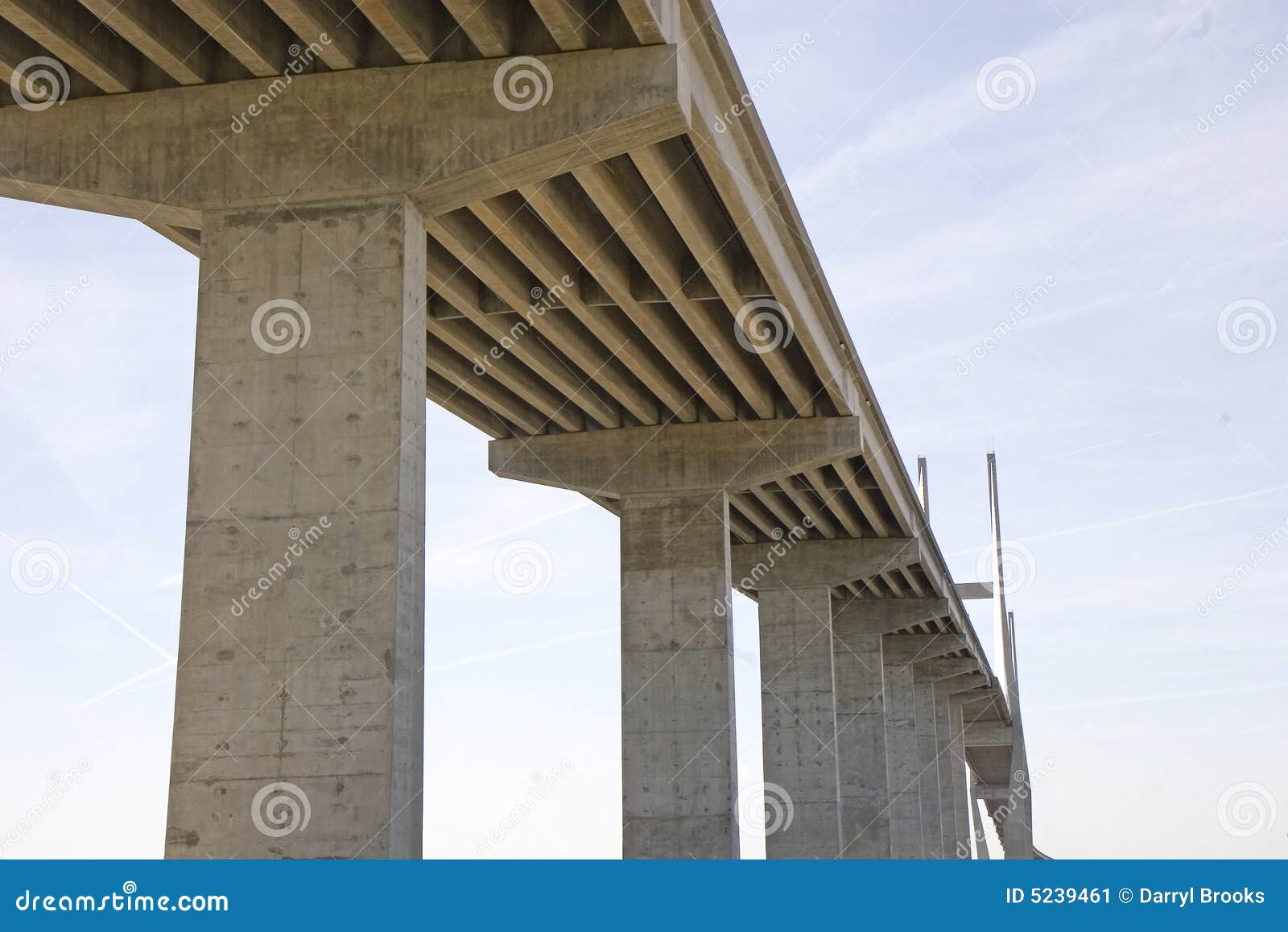High Concrete Bridge stock image. Image of span, pillar - 5239461