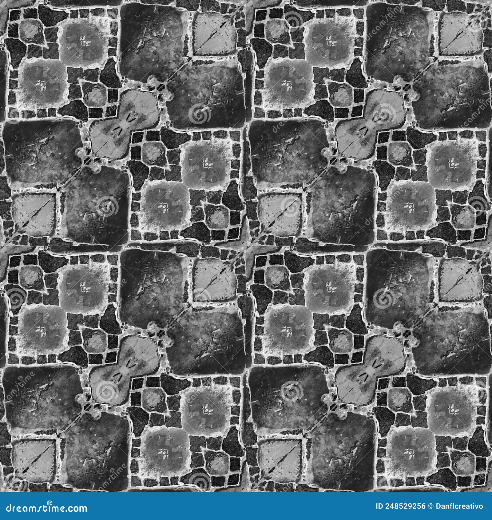 Stone Motif Geometric Seamless Pattern Stock Photo - Image of seamless ...