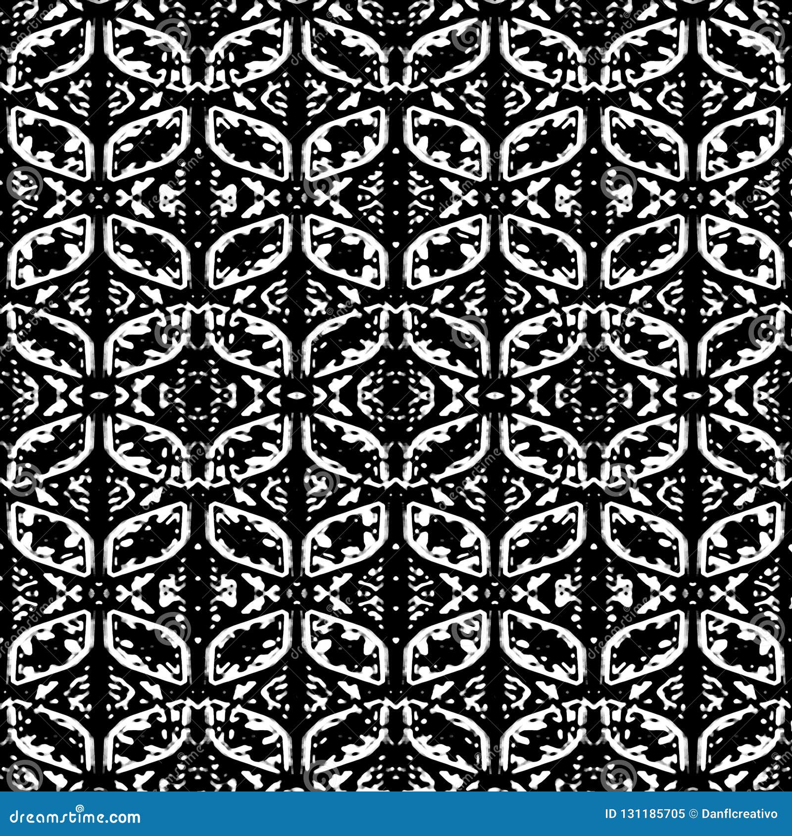 High Contrast Black and White Ornate Seamless Pattern Stock ...