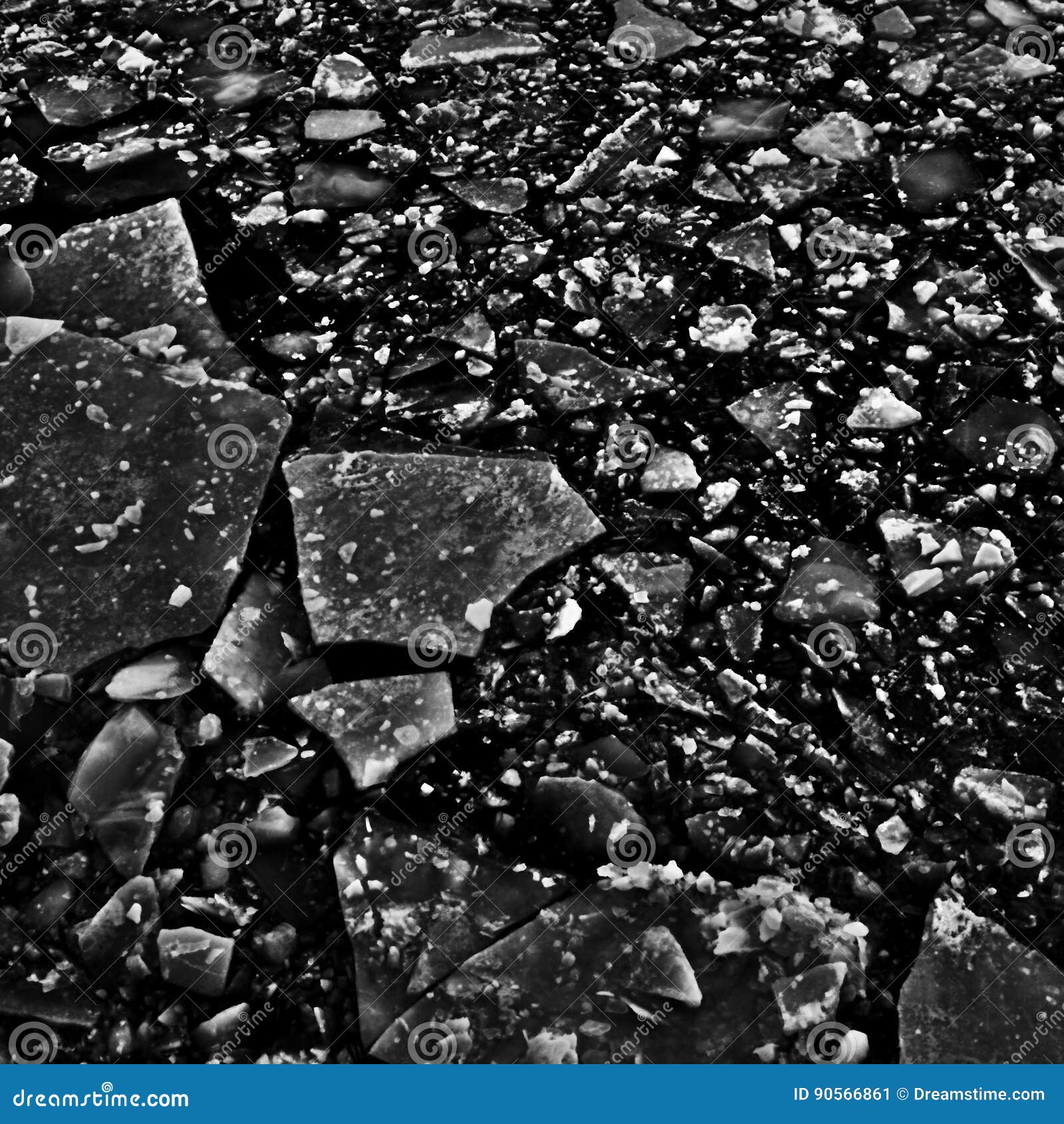 High-contrast Ice on Water Texture Stock Image - Image of outdoors ...