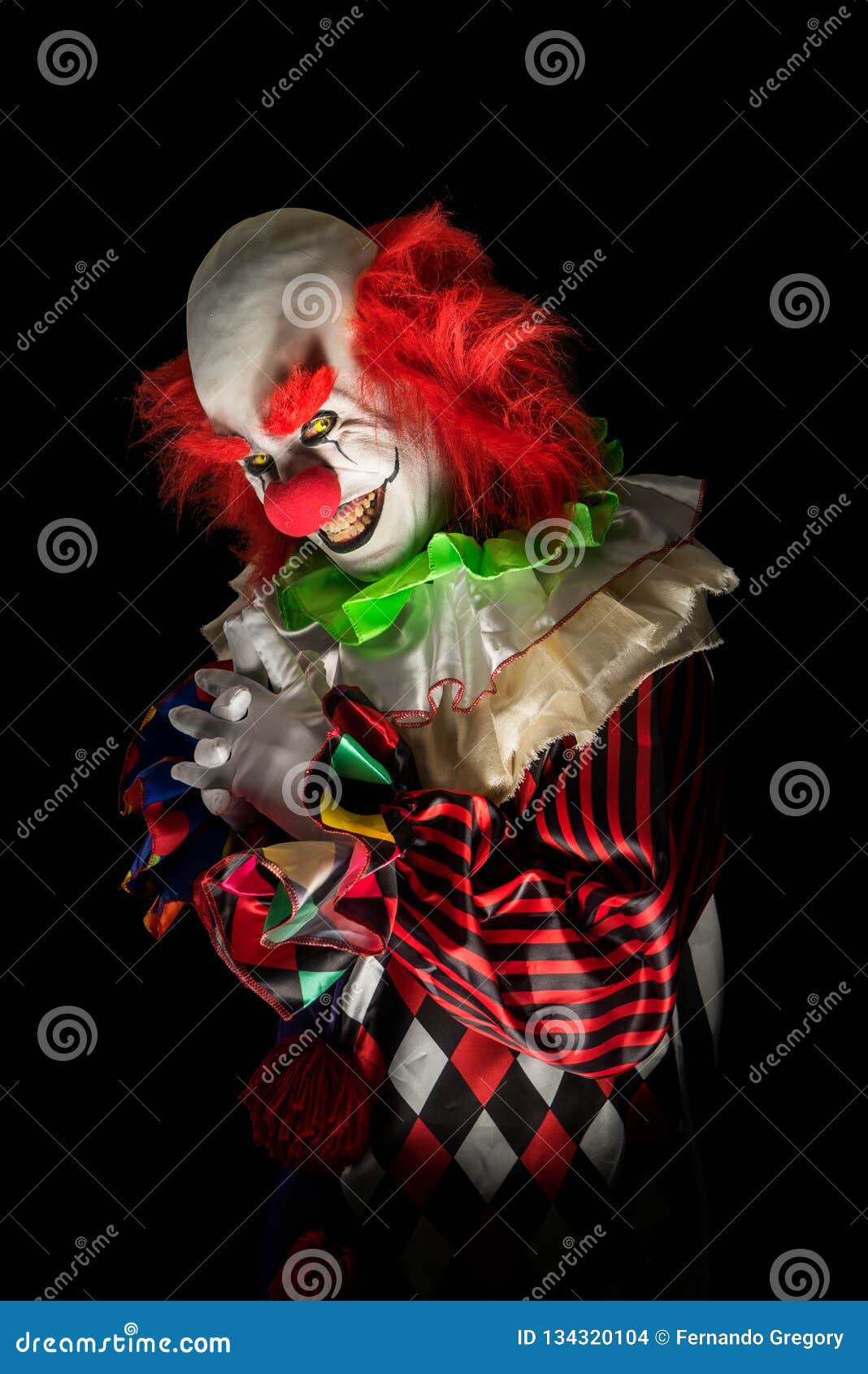 Scary Clown Behind A Fence Royalty-Free Stock Photo | CartoonDealer.com ...