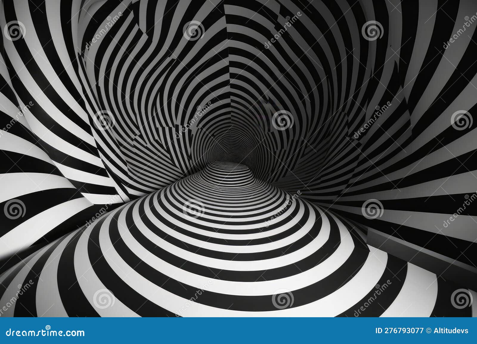 High-contrast Optical Illusion of Black and White Stripes on a Gray ...