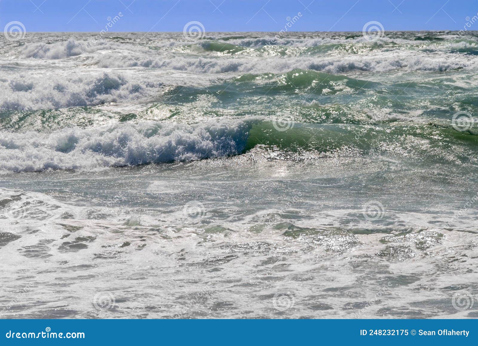Ocean Waves stock image. Image of landforms, foam, shot - 248232175