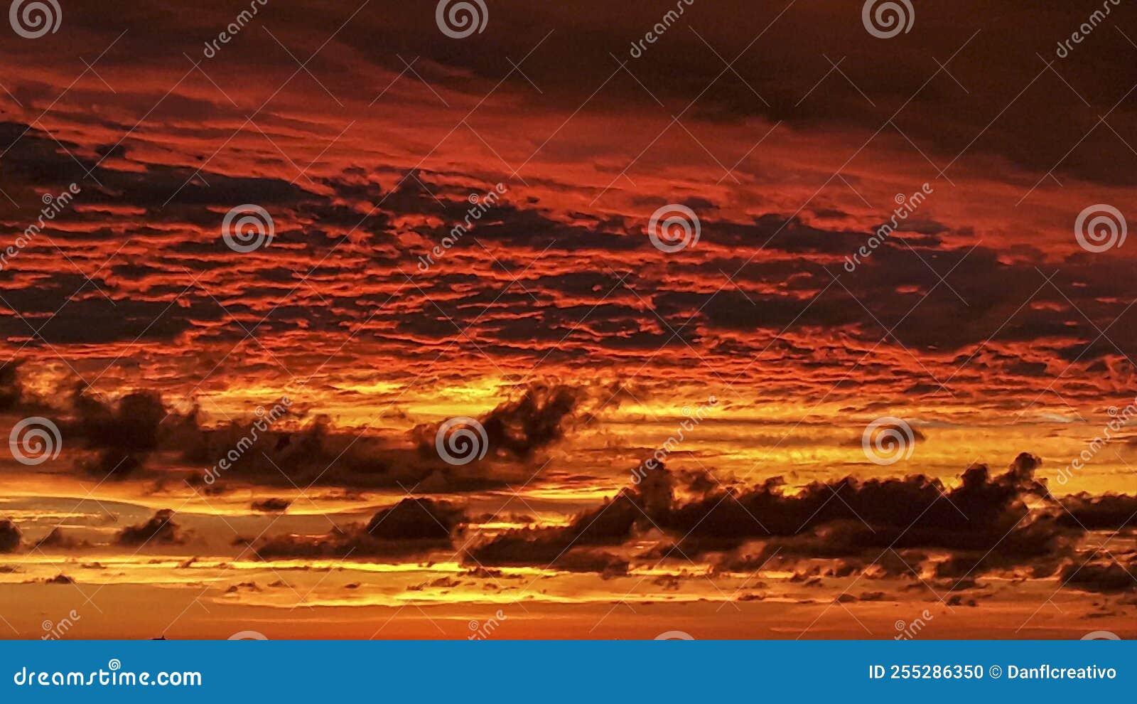 High Contrast Sunset Cloudscape Stock Photo - Image of america, natural ...