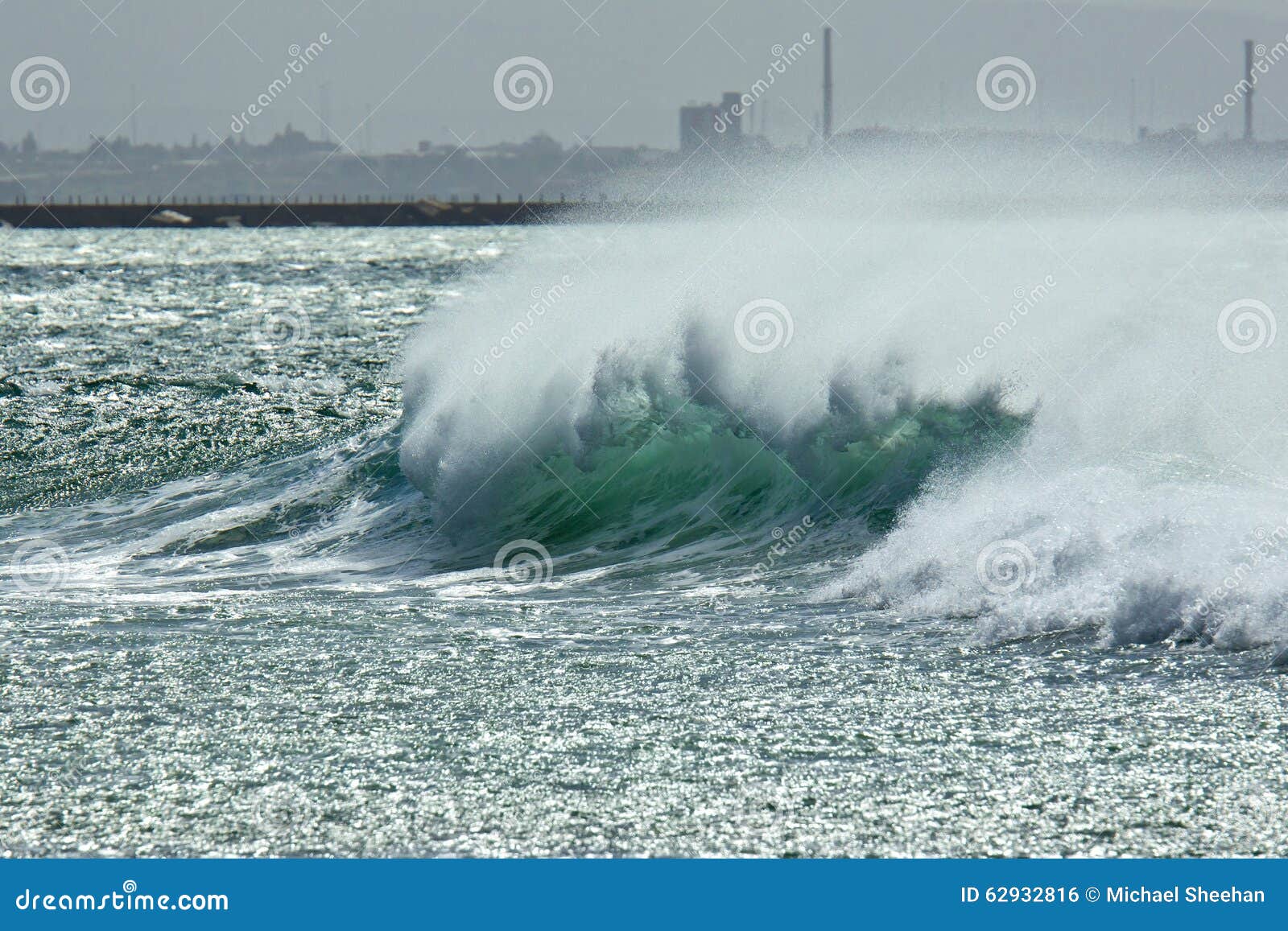 High Contrast Wave Breaking Stock Photo - Image of background, rough ...