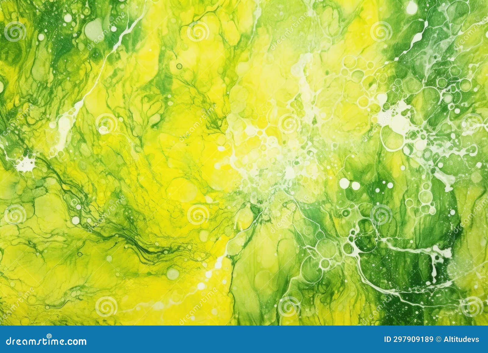 High Contrast Yellow and Green Watercolor Splashes Stock Image - Image ...