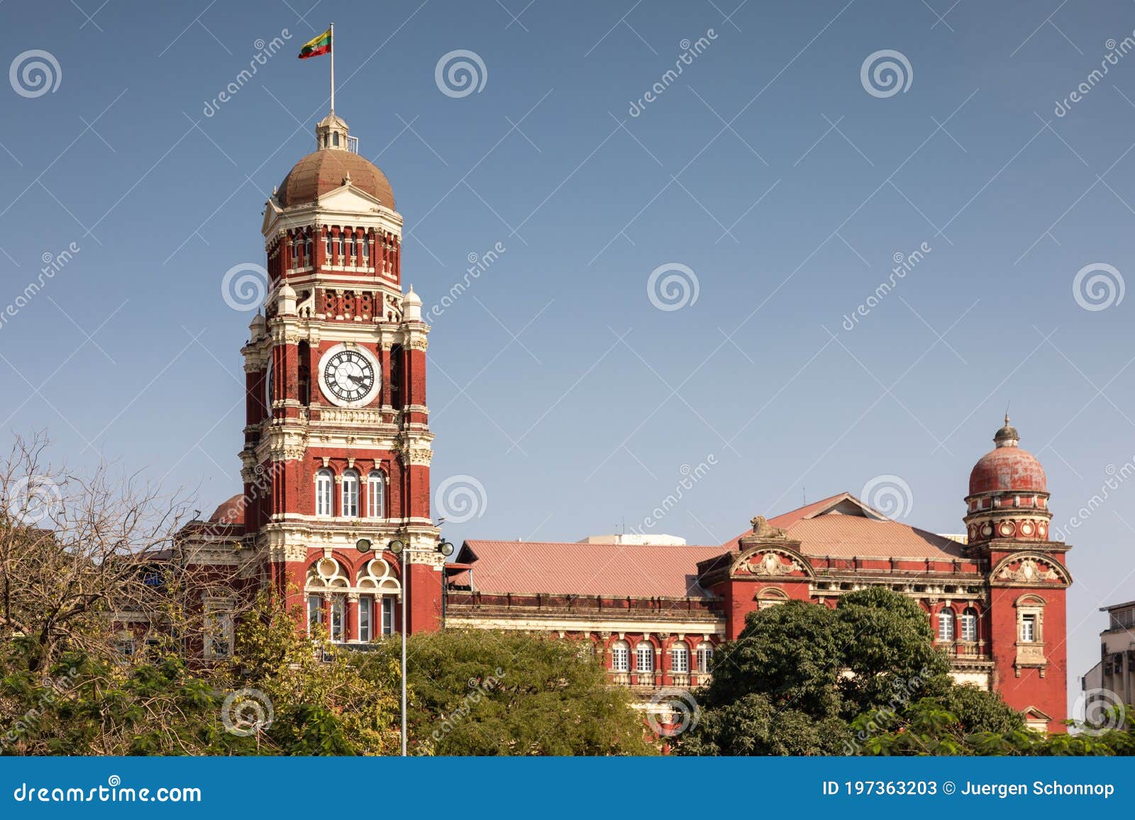 High Court Building of Yangon Stock Image - Image of yangon, high ...