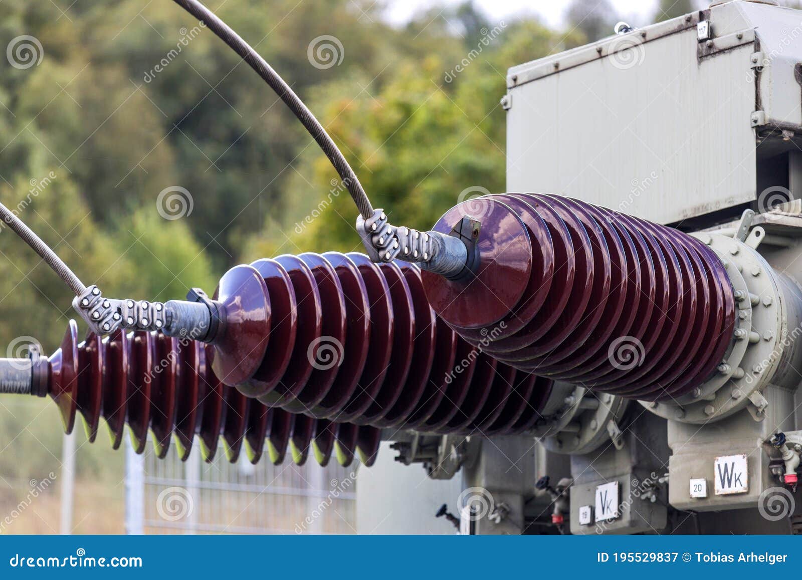 High Current Porcelain Fuses on a Transformer Outdoors Editorial ...