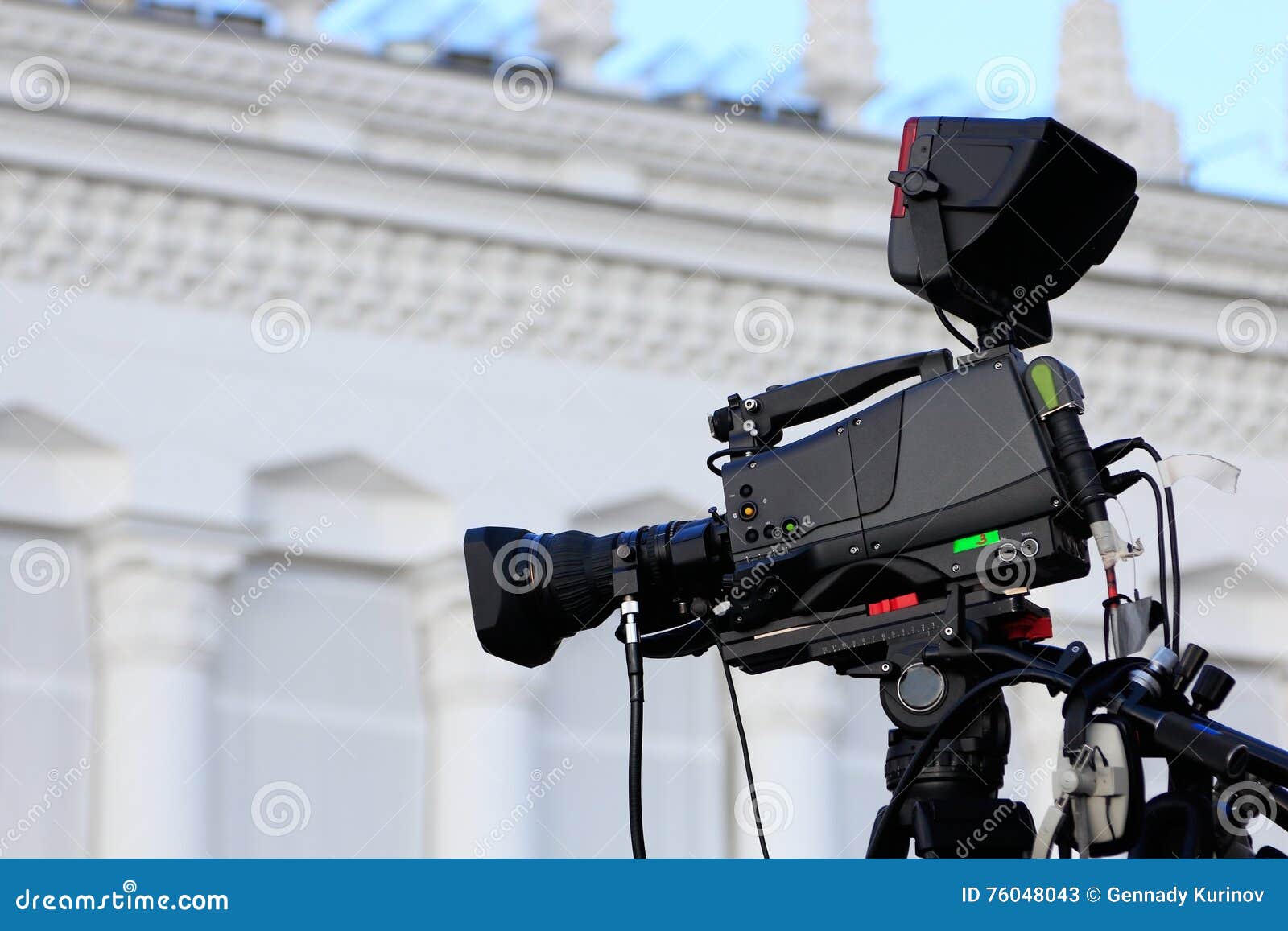 High Definition Camera on a Tripod Stock Image - Image of closeup ...