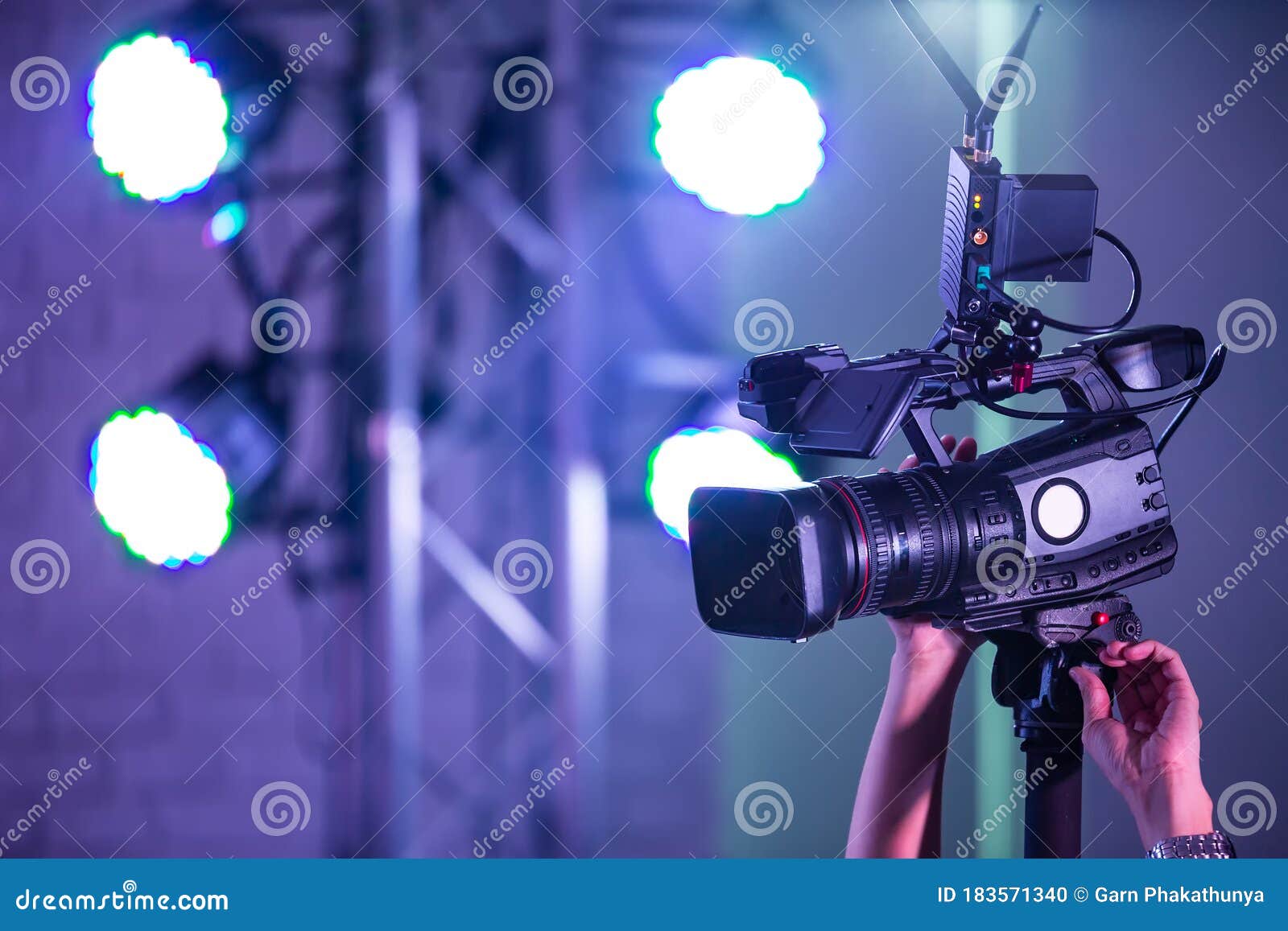 High Definition Cinema Camera on a Movie Set Stock Photo - Image of ...