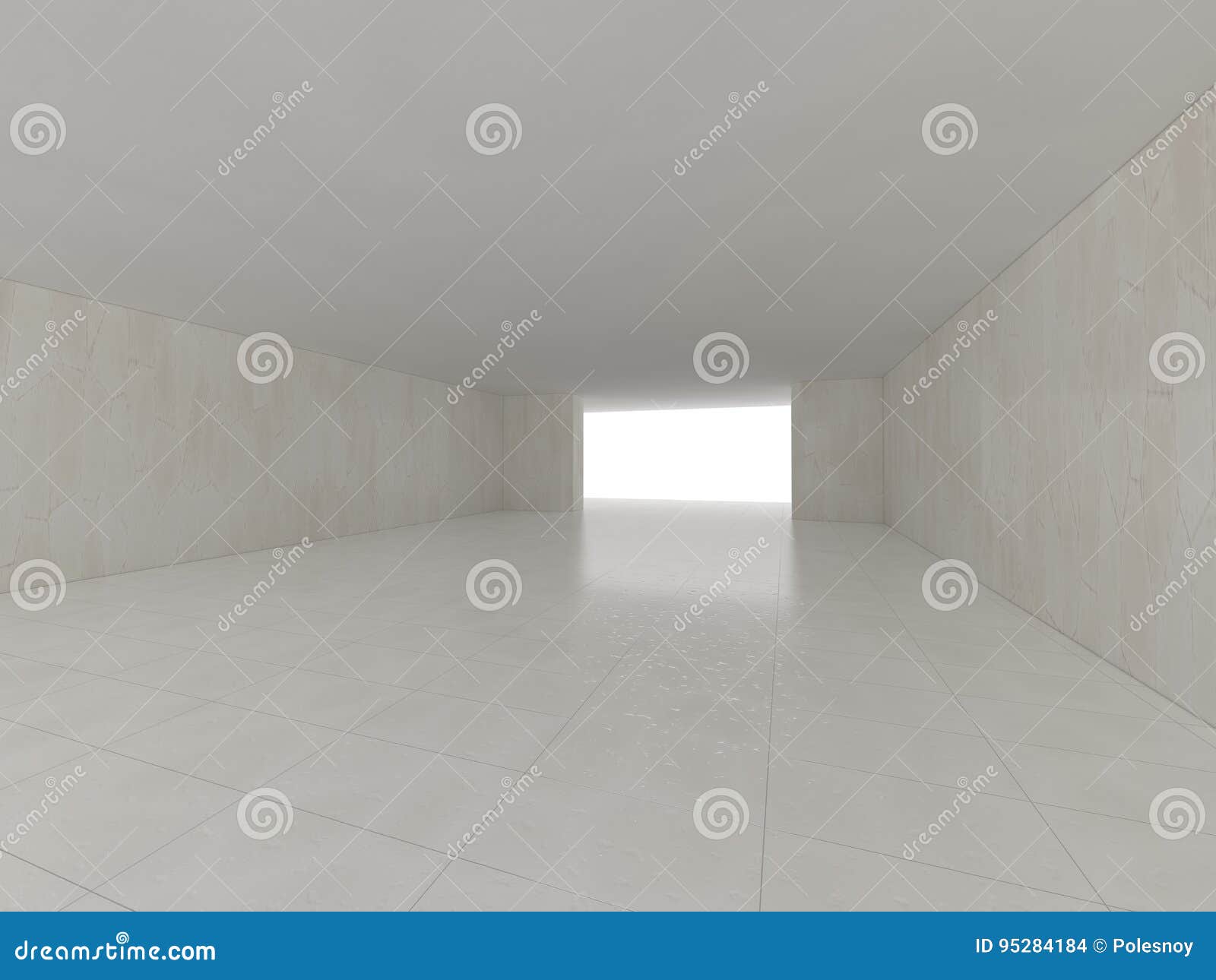 High Definition Empty White Room. 3D Stock Illustration - Illustration ...