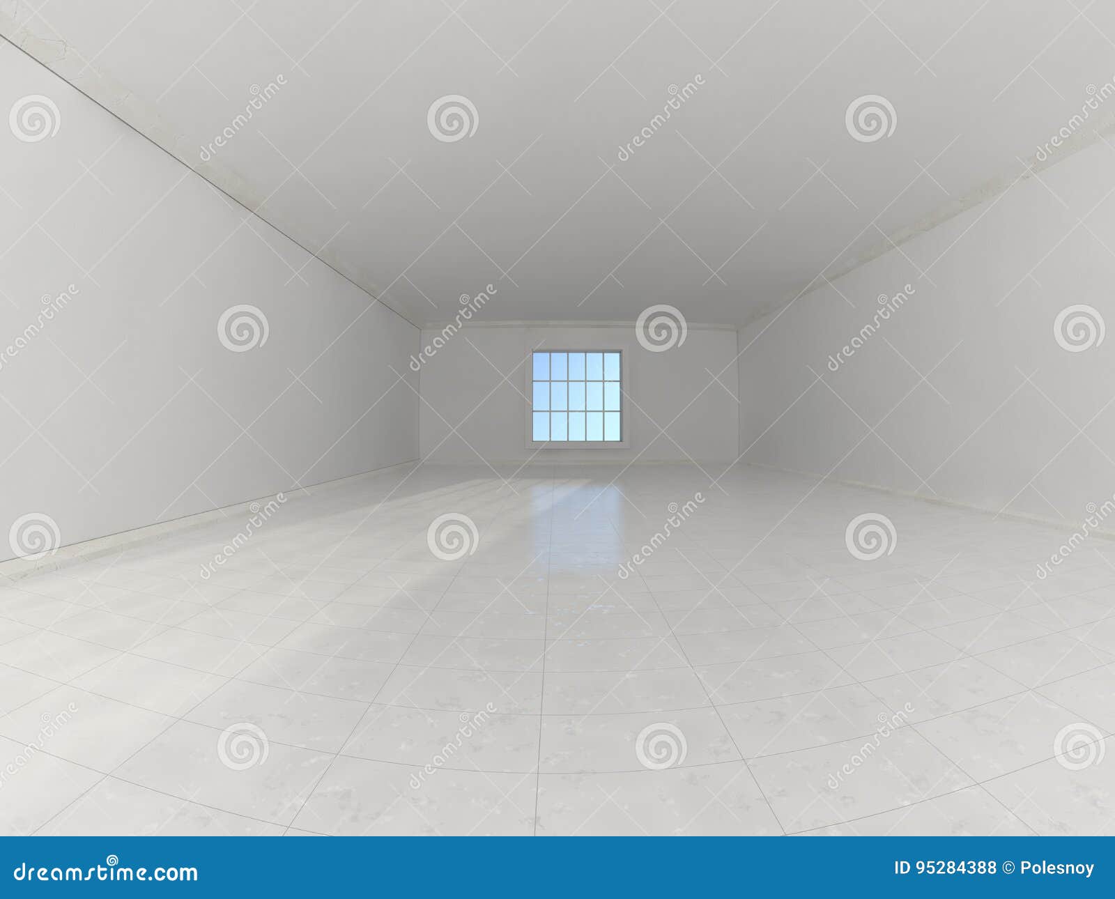 High Definition Empty White Room. 3D Stock Illustration - Illustration ...