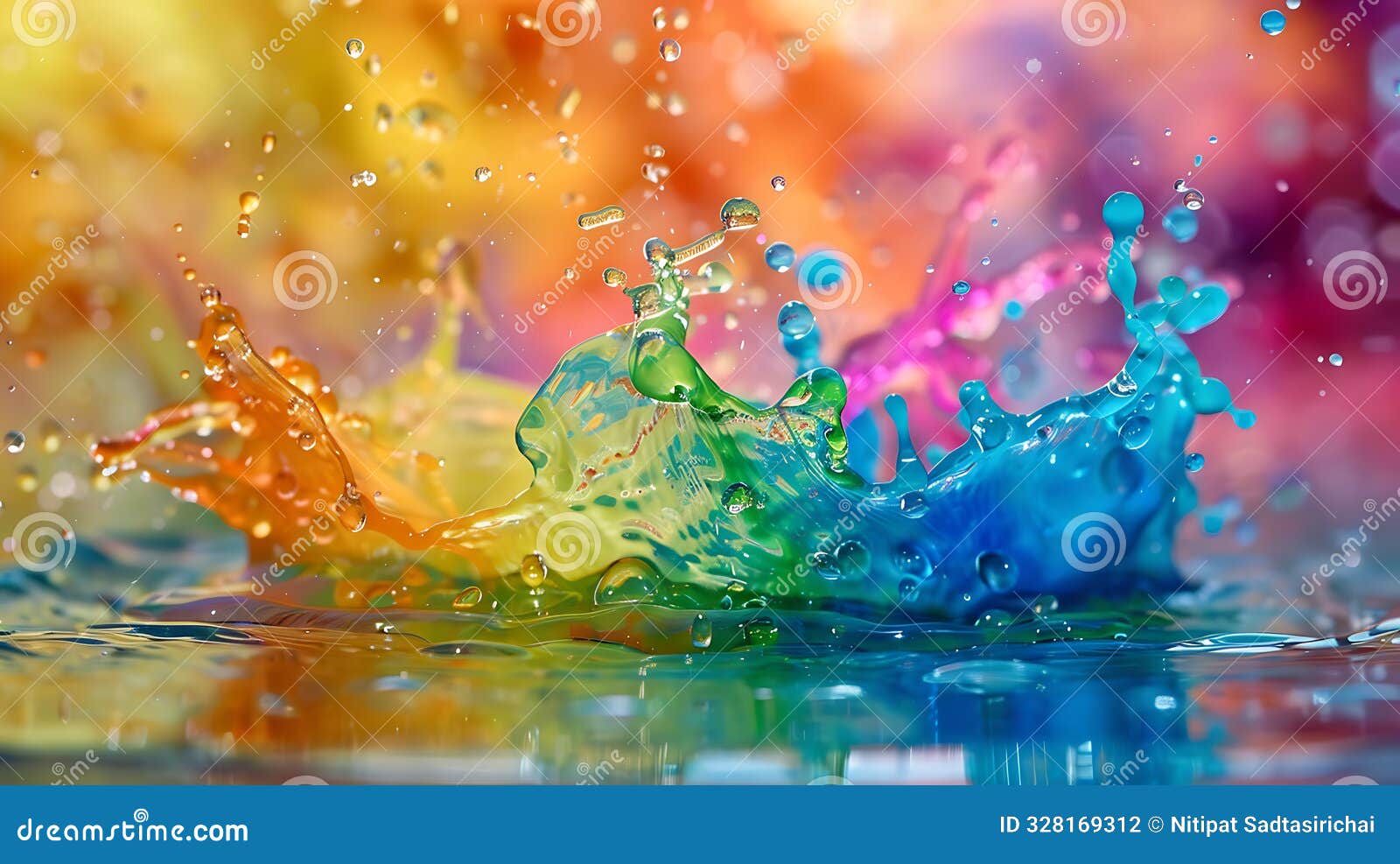 High-definition Image of Paint Droplets in Water, Color Diffusion ...