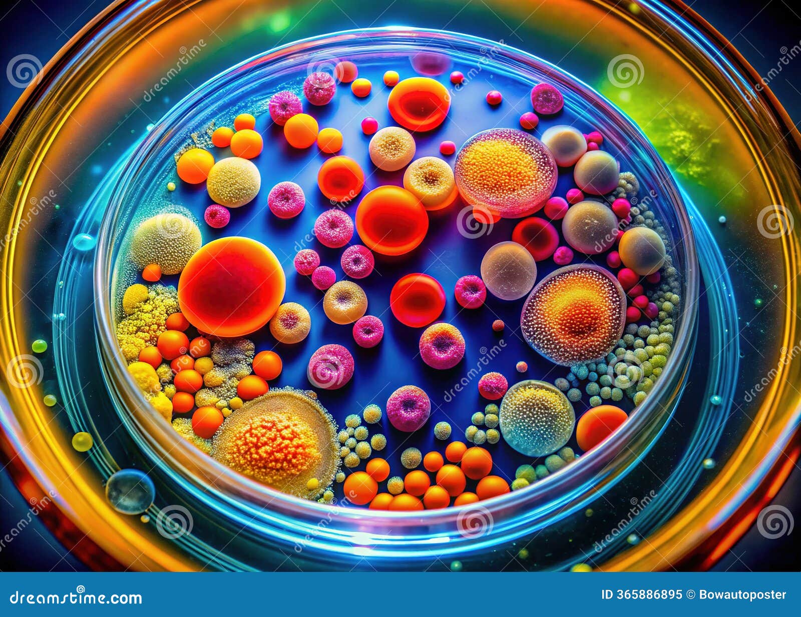 Microscopic View Of Staphylococcus Aureus Bacteria On Blood Agar A ...