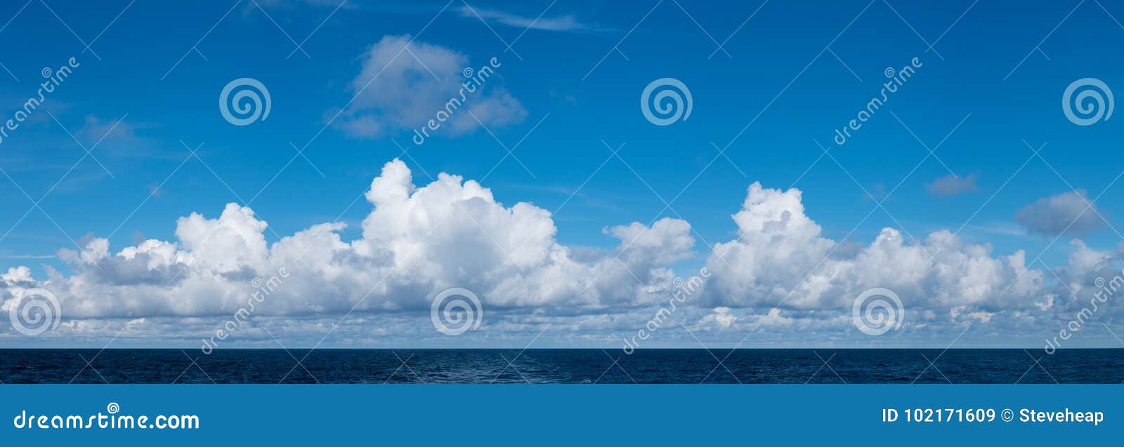 High Definition Panoramic Cloudscape Over Ocean Stock Image - Image of ...