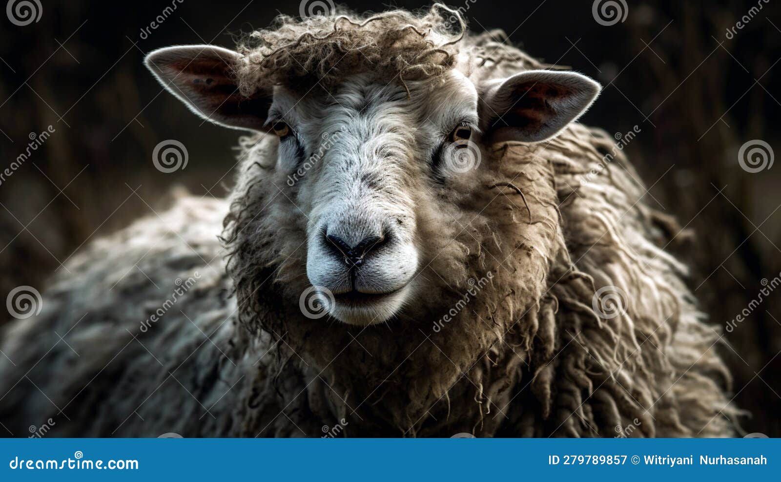A High-definition Photograph of an Adorable Sheep. Generative AI Stock ...