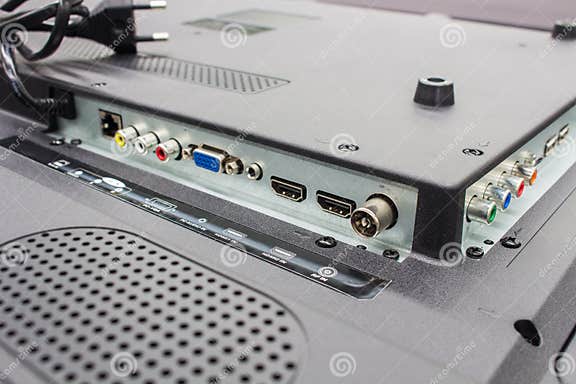 The High Definition Television Input Panel, the Input Connectors Stock ...