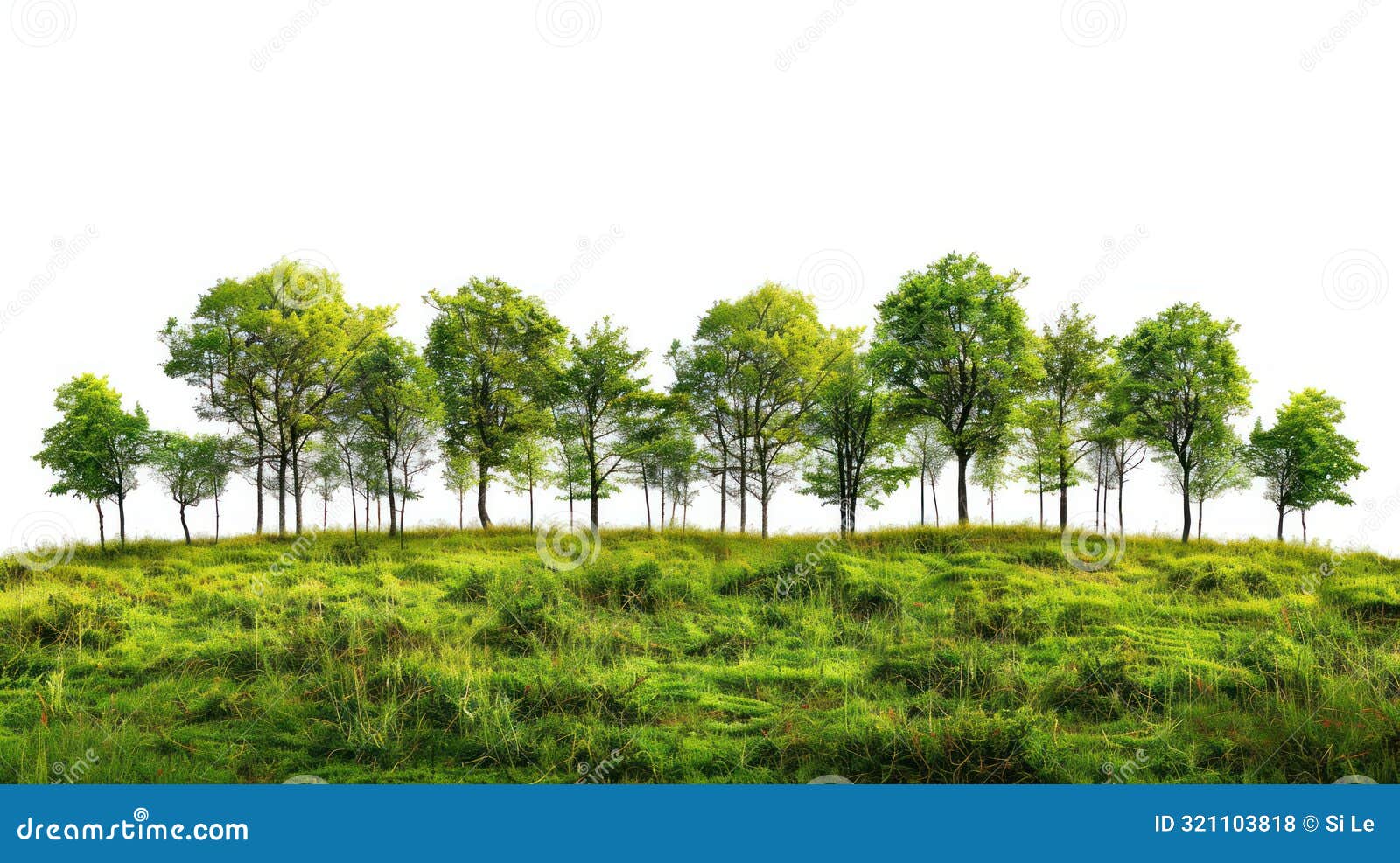 High Definition Treeline on White Background Stock Illustration ...