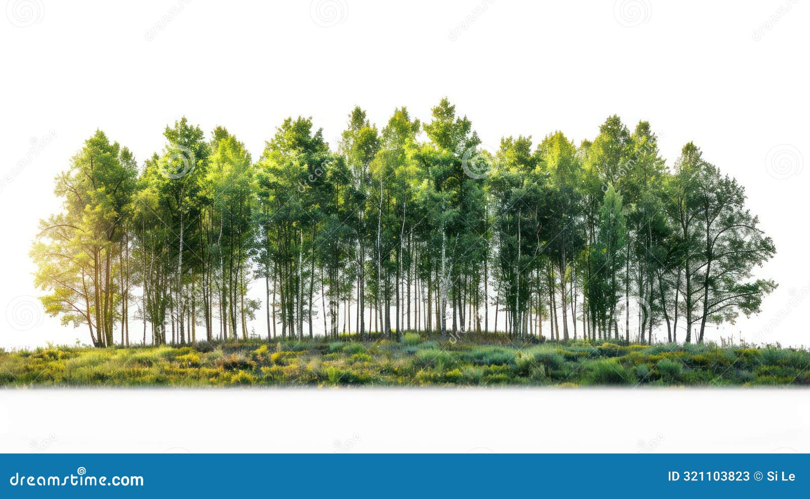 High Definition Treeline on White Background Stock Illustration ...