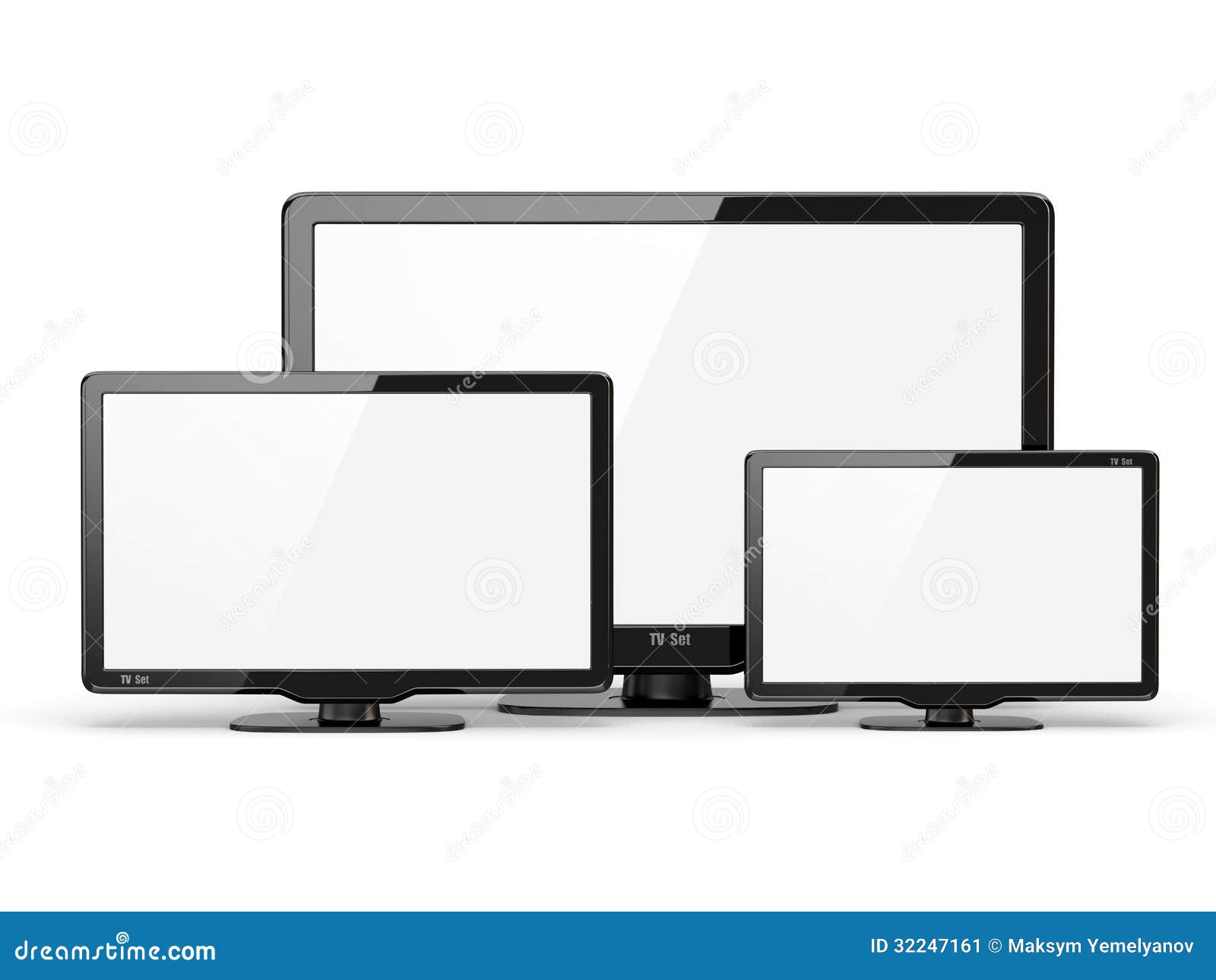 High Definition TV. Different Screen Sizes Stock Illustration ...