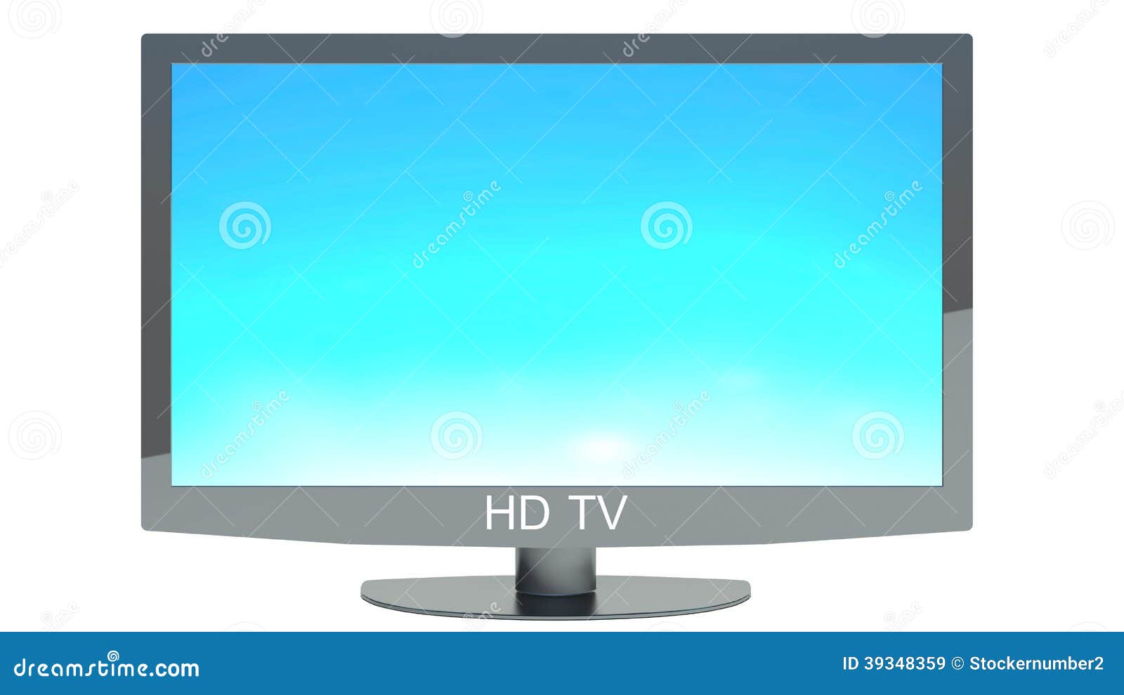 High Definition TV Isolated on White Background Stock Illustration ...