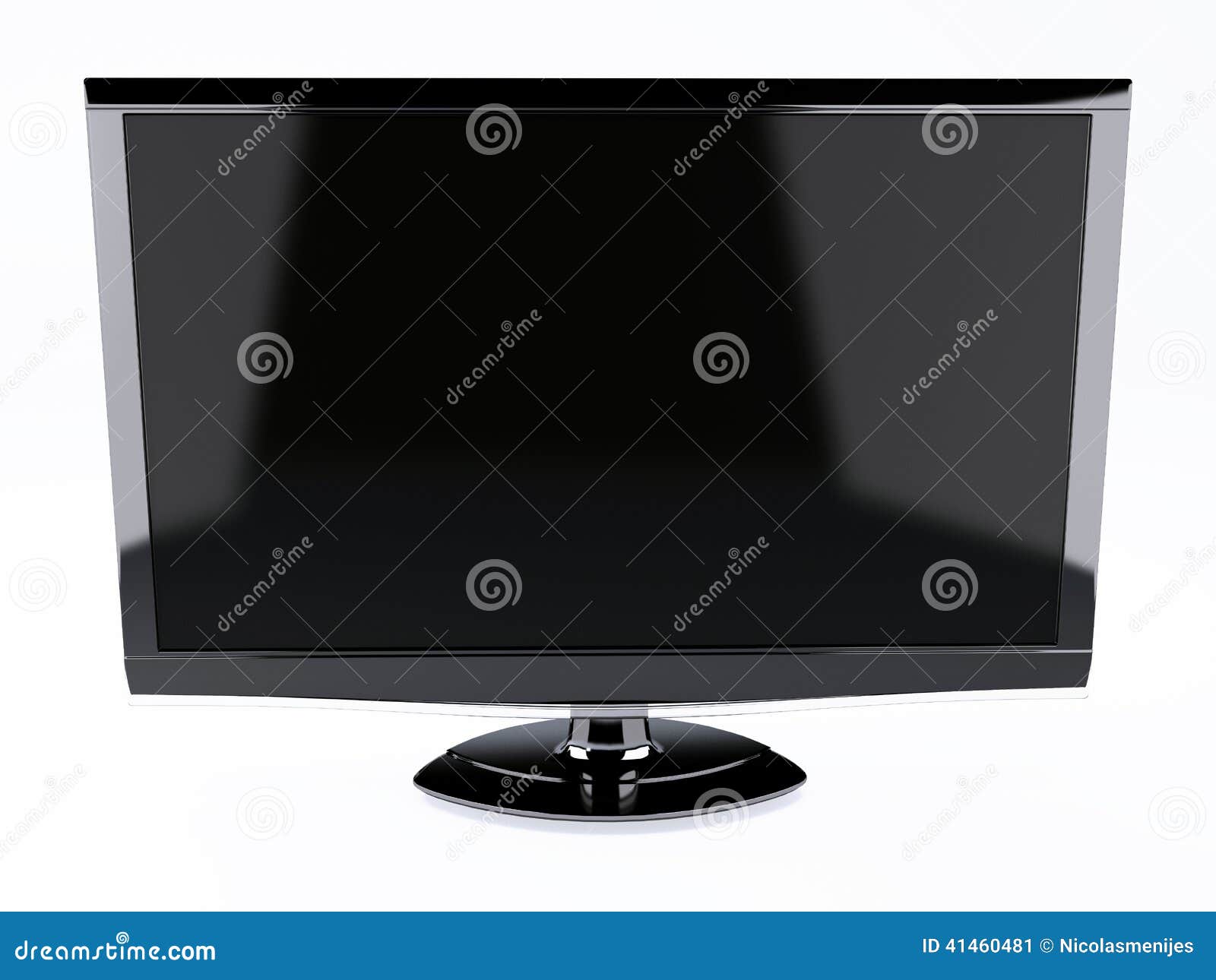 High Definition TV Screen. Isolated White Stock Illustration ...