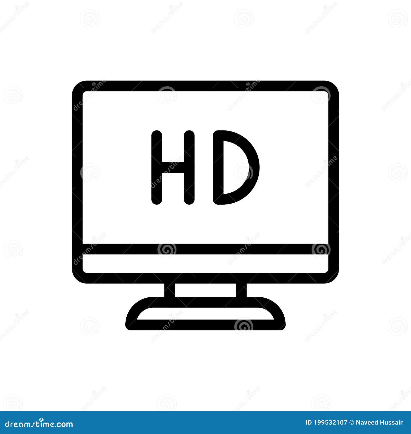 High Definition Vector Thin Line Icon Stock Vector - Illustration of ...