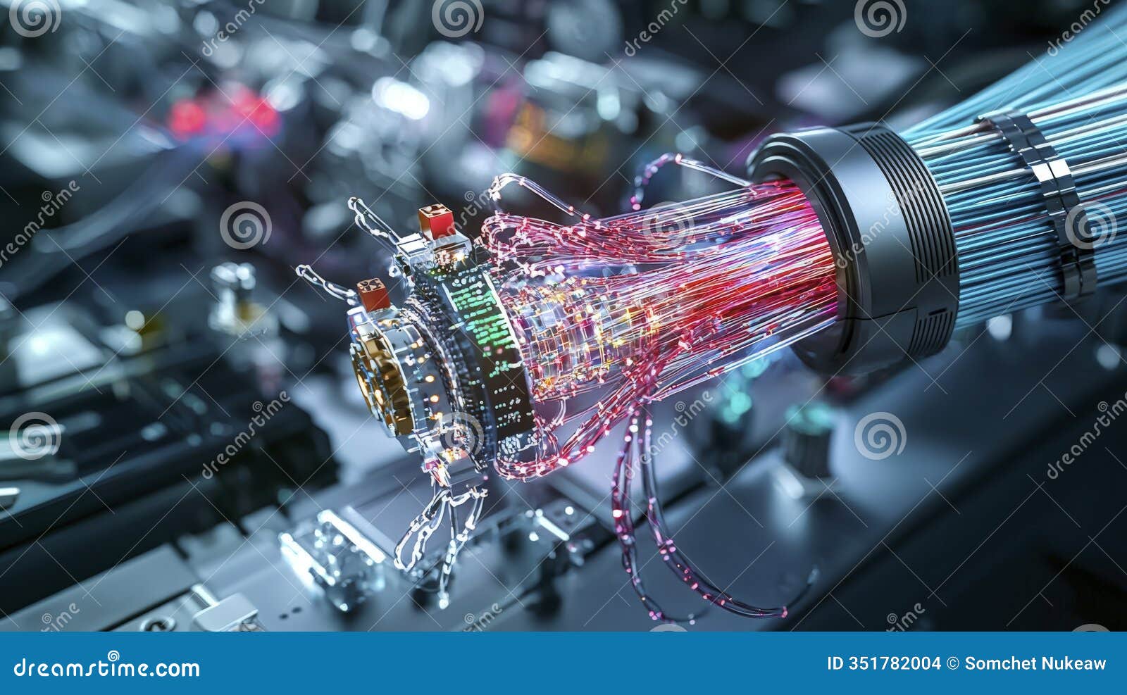 High-definition Visuals in Advanced Tech Integrating Fiber Optic Cables ...