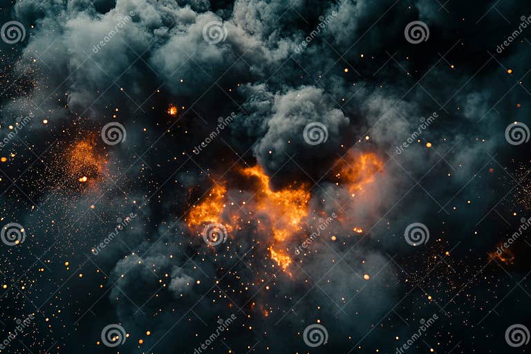 High-definition Wallpaper of Dark Smoke and Sparks Creating a Dramatic ...