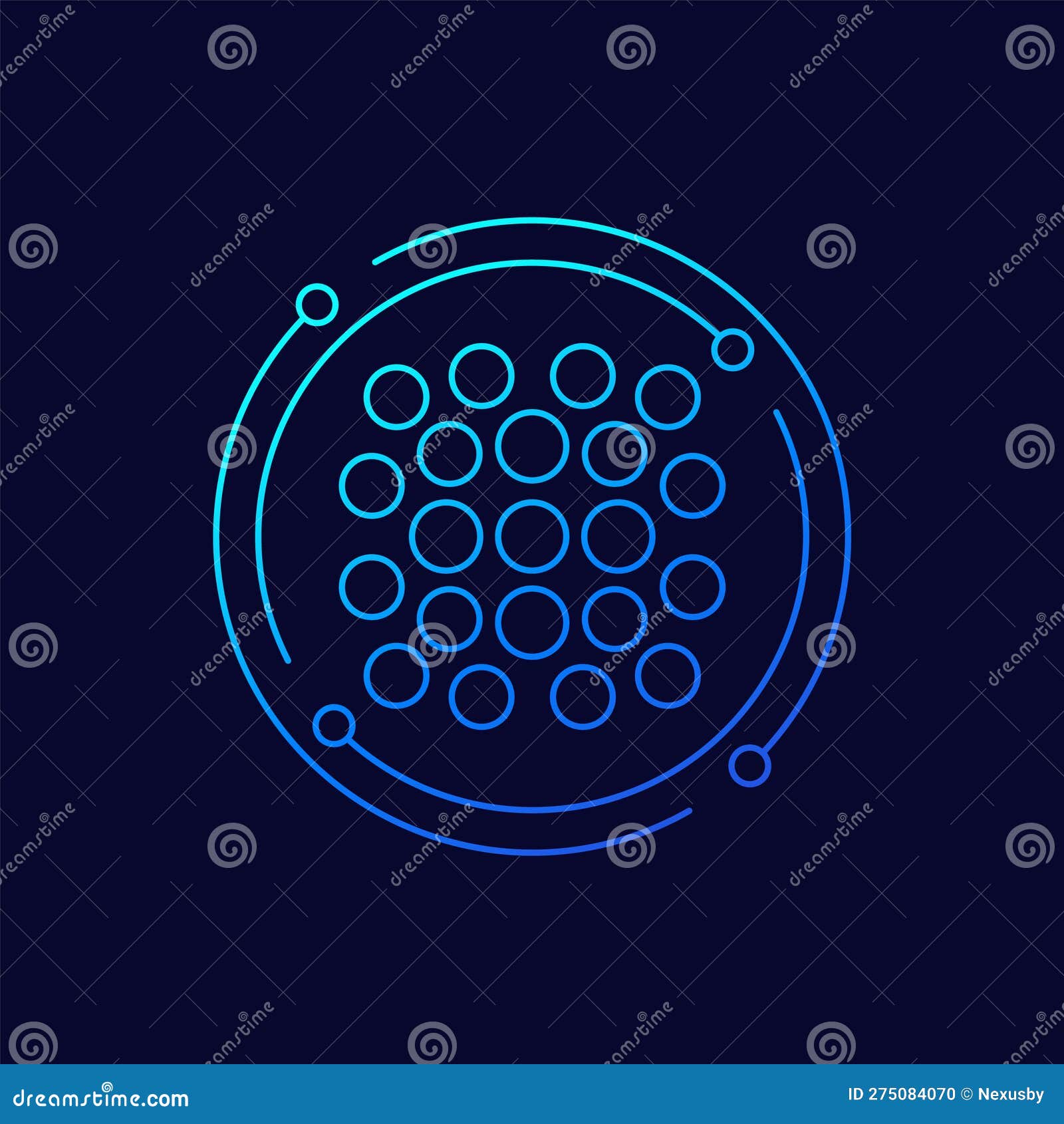 High Density Icon, Linear Design Stock Vector - Illustration of linear ...