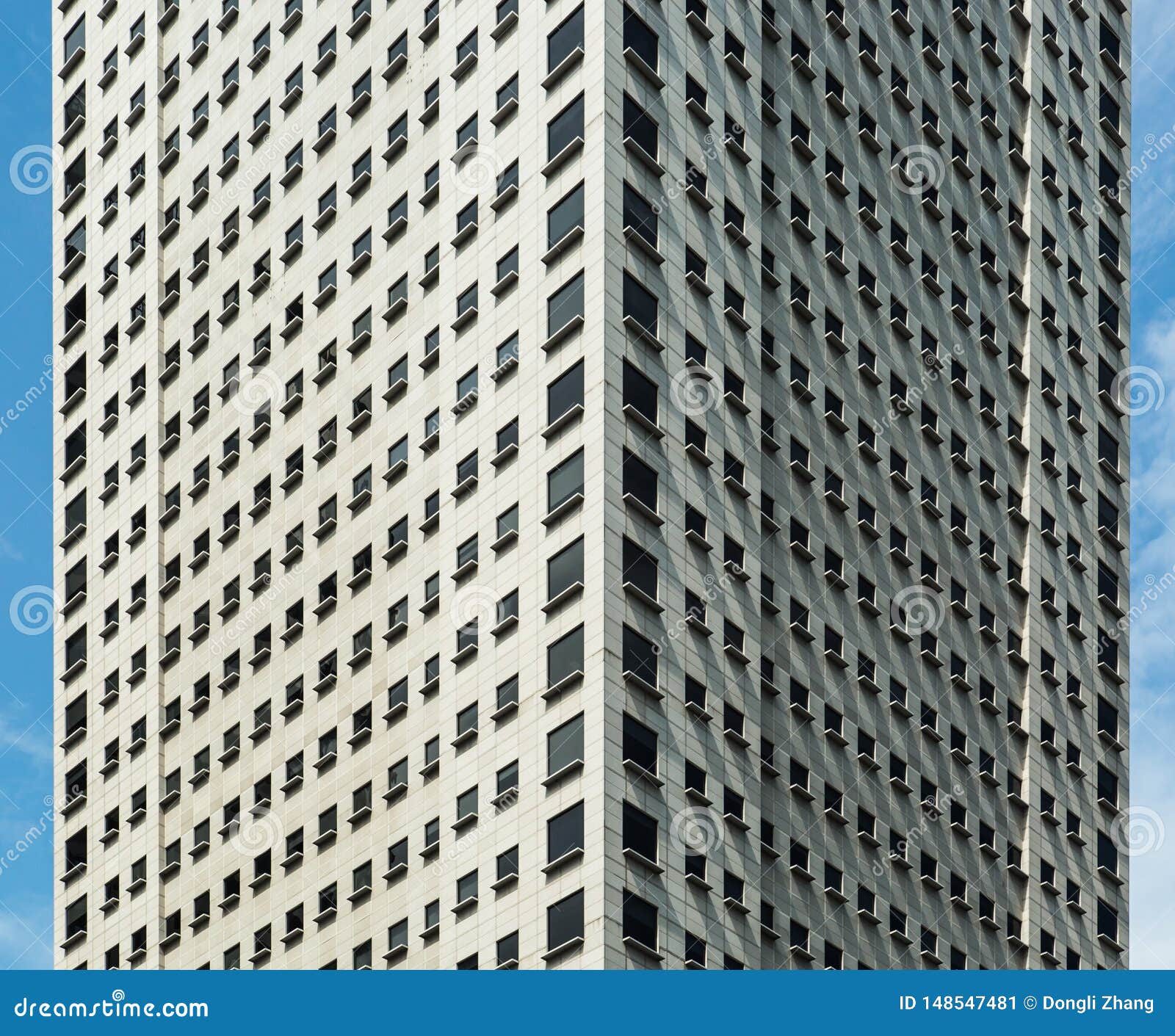 High Density Office Building Facade Background Stock Image - Image of ...