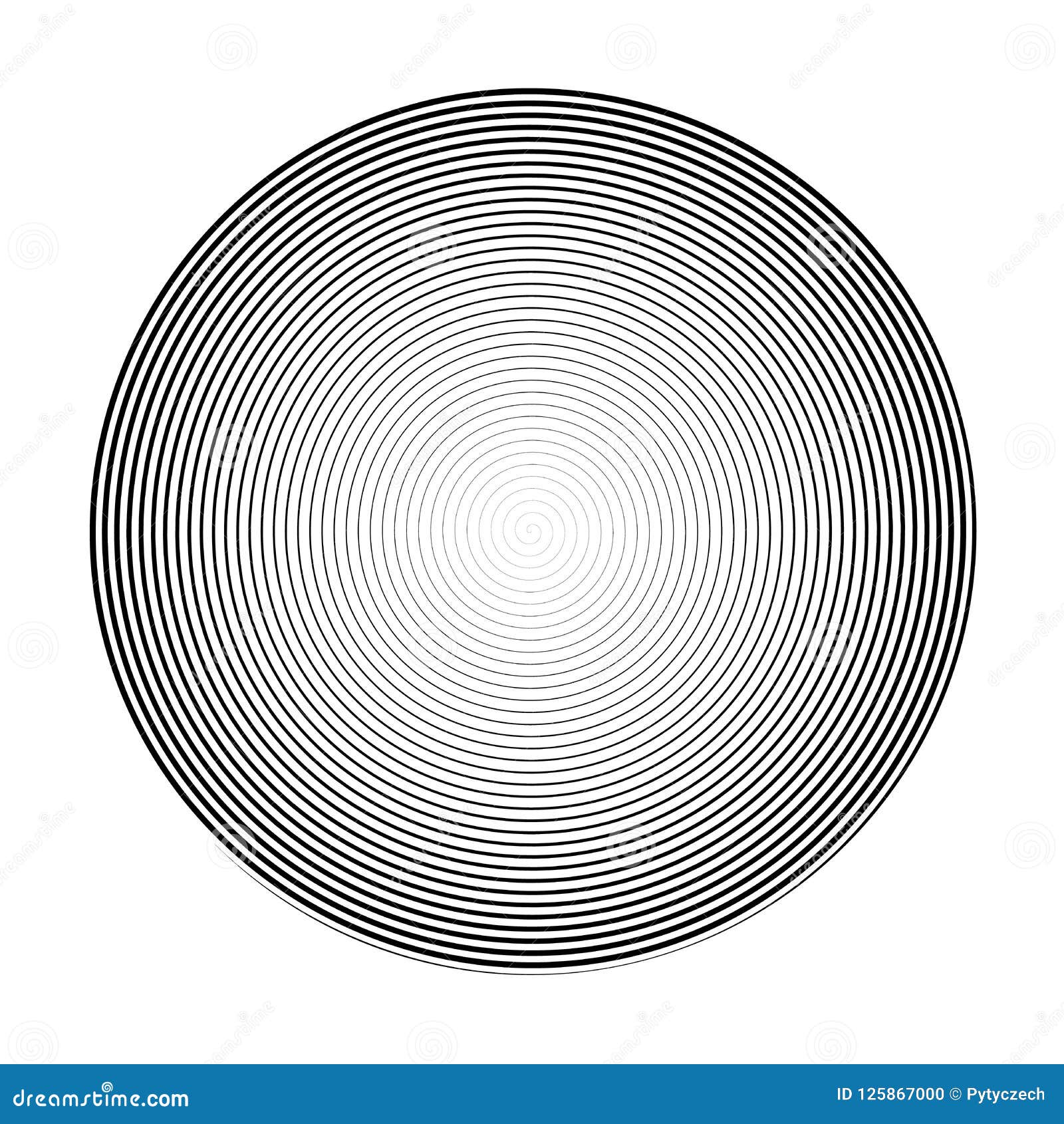 High Density Thin Spiral in a Circle. 3D Sphere Effect Stock Vector ...