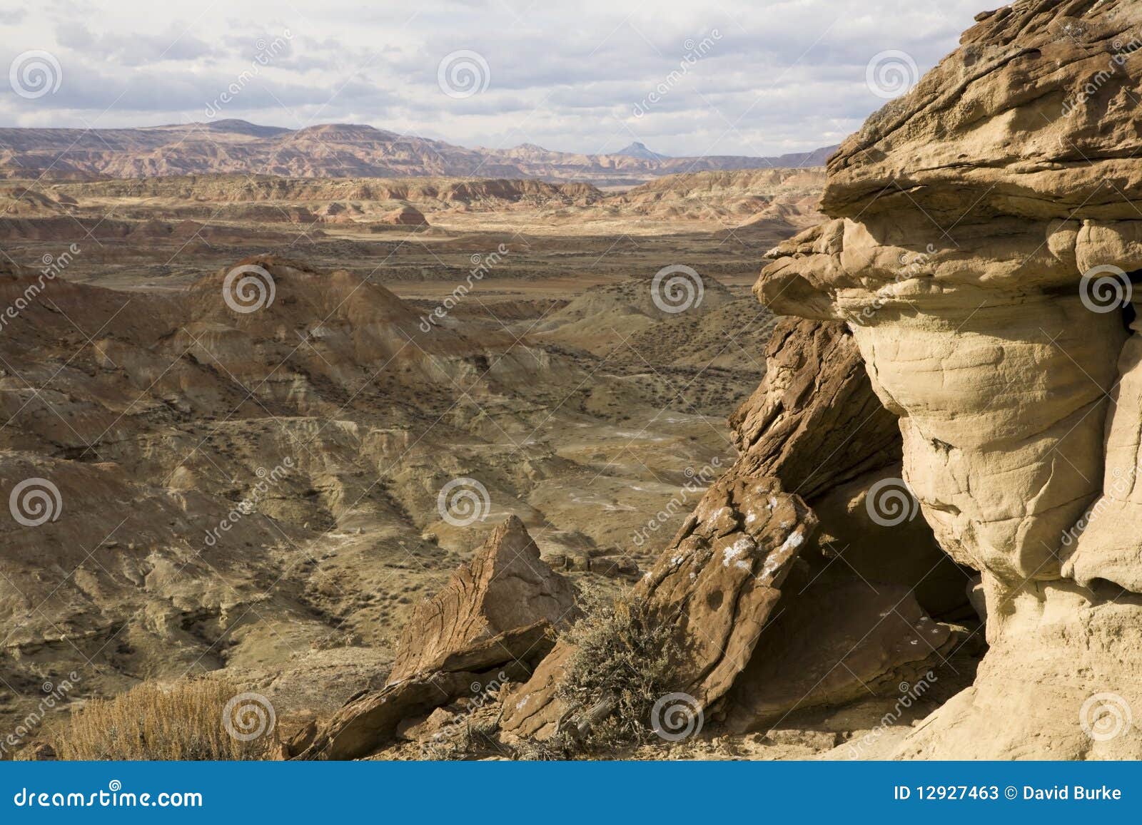 High desert badlands stock image. Image of sand, sagebrush - 12927463