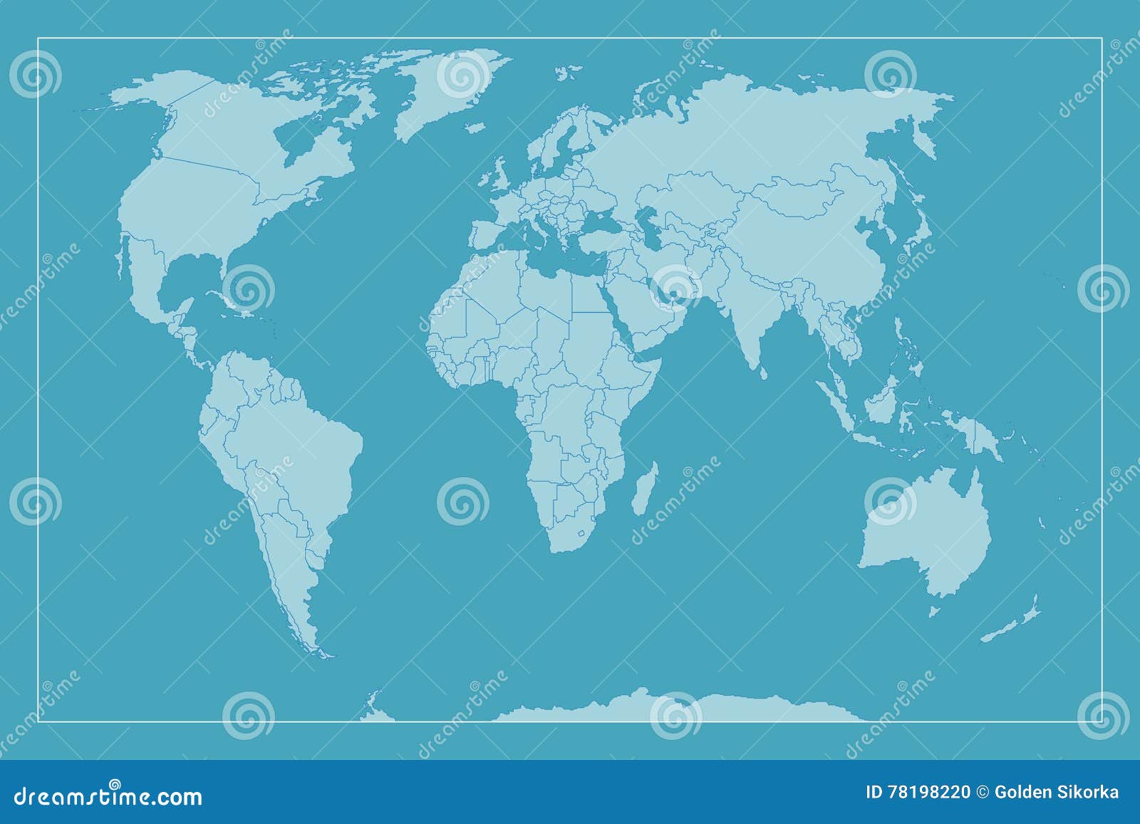High Detail World map. stock vector. Illustration of elements - 78198220