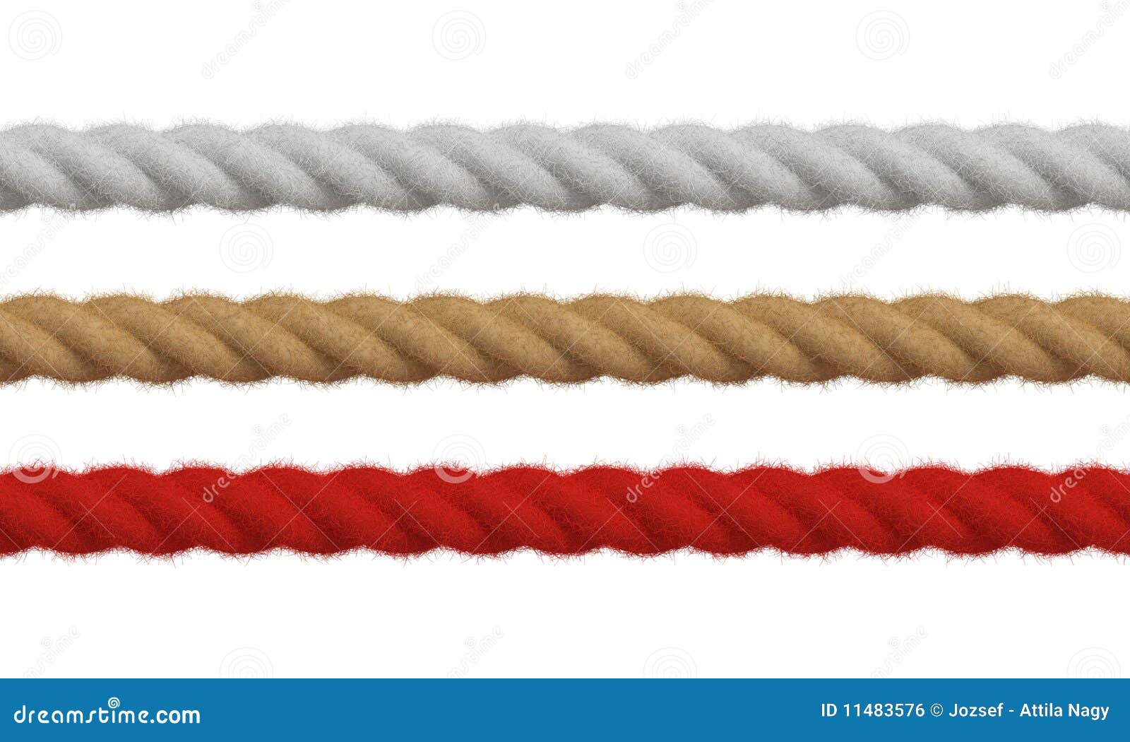 High Detailed 3d Colored Ropes Closeup Isolated Stock Illustration ...