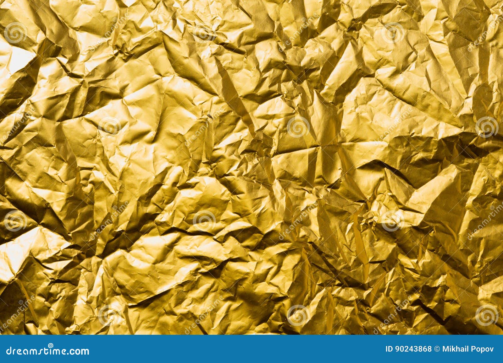 High Detailed Abstract Crumpled Gold Foil Texture. Stock Photo - Image ...