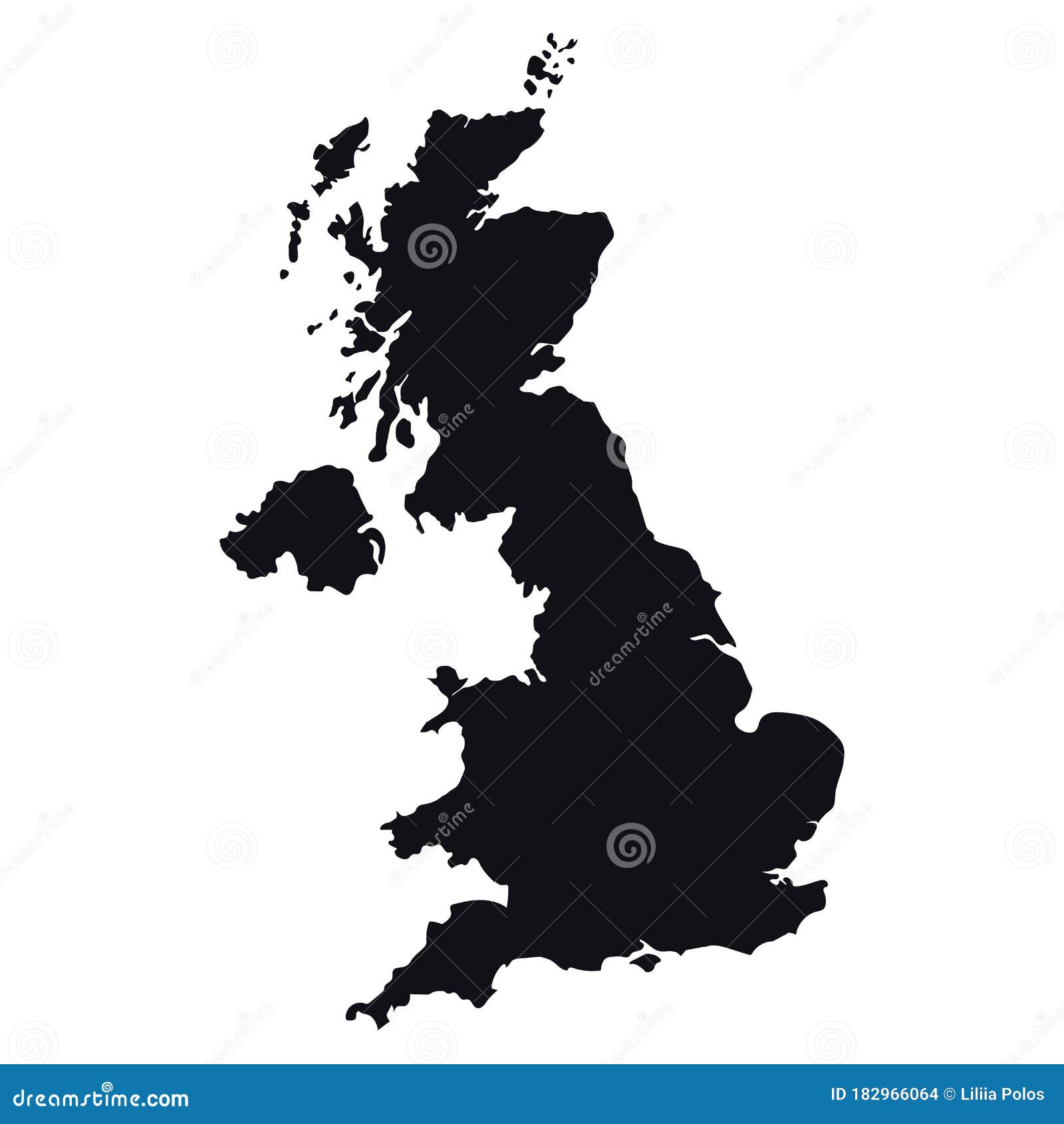 High Detailed Great Britain Vector Map Stock Vector - Illustration of ...