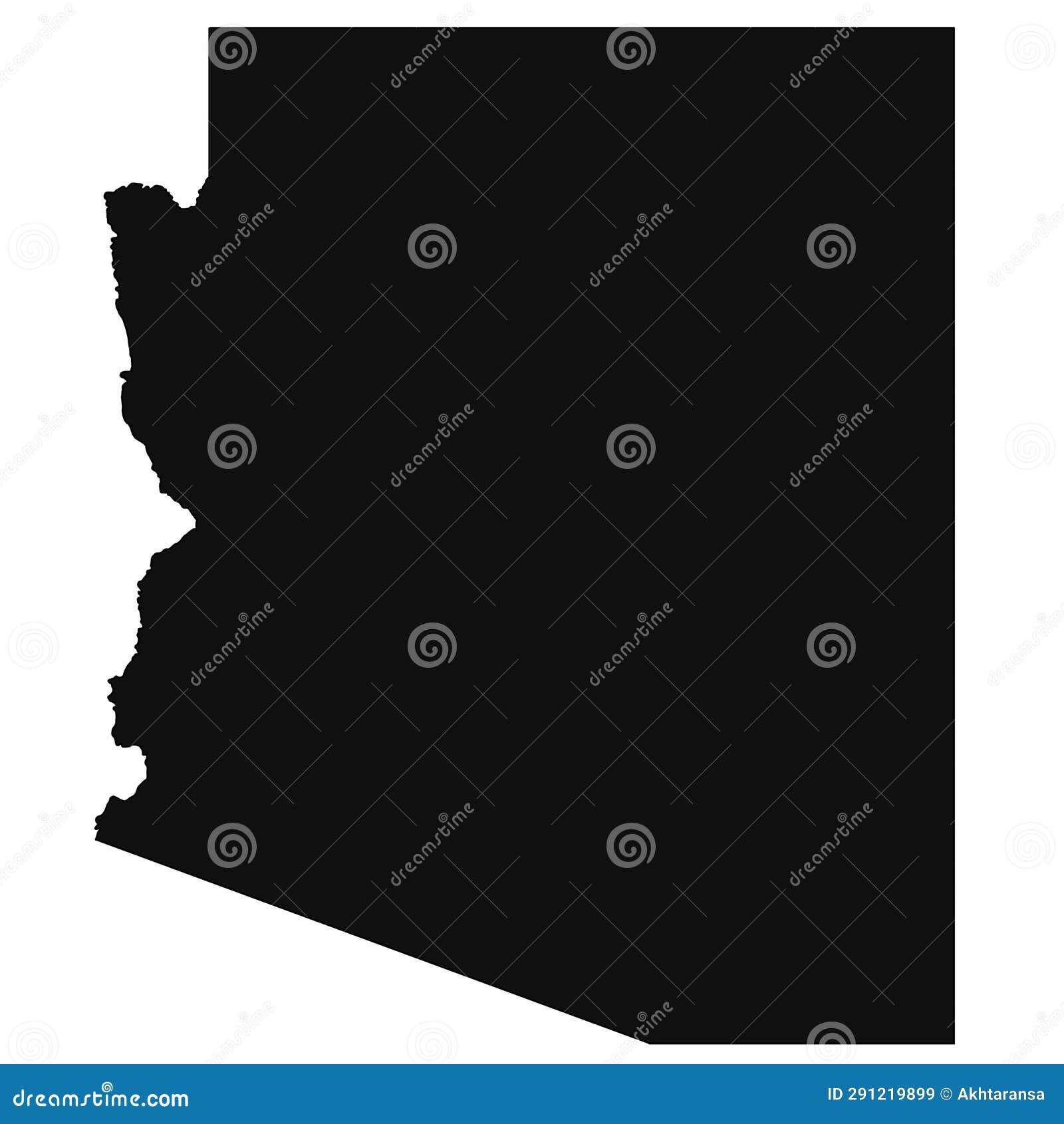 High Detailed Illustration Map - Arizona State Map, Blake Coloured Map ...