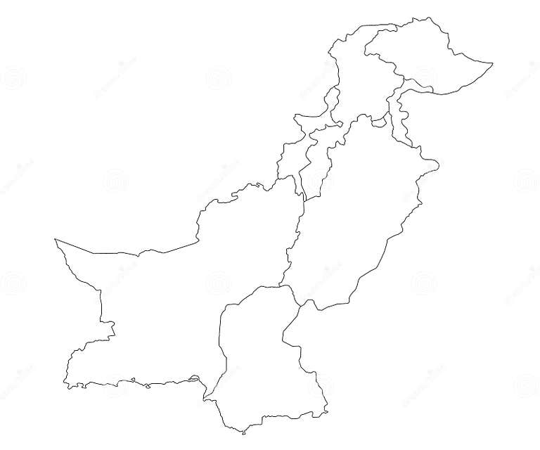High Detailed Illustration Map - Outline Pakistan Country Map Stock ... High Detailed Illustration Map - Outline Pakistan Country Map Stock ...