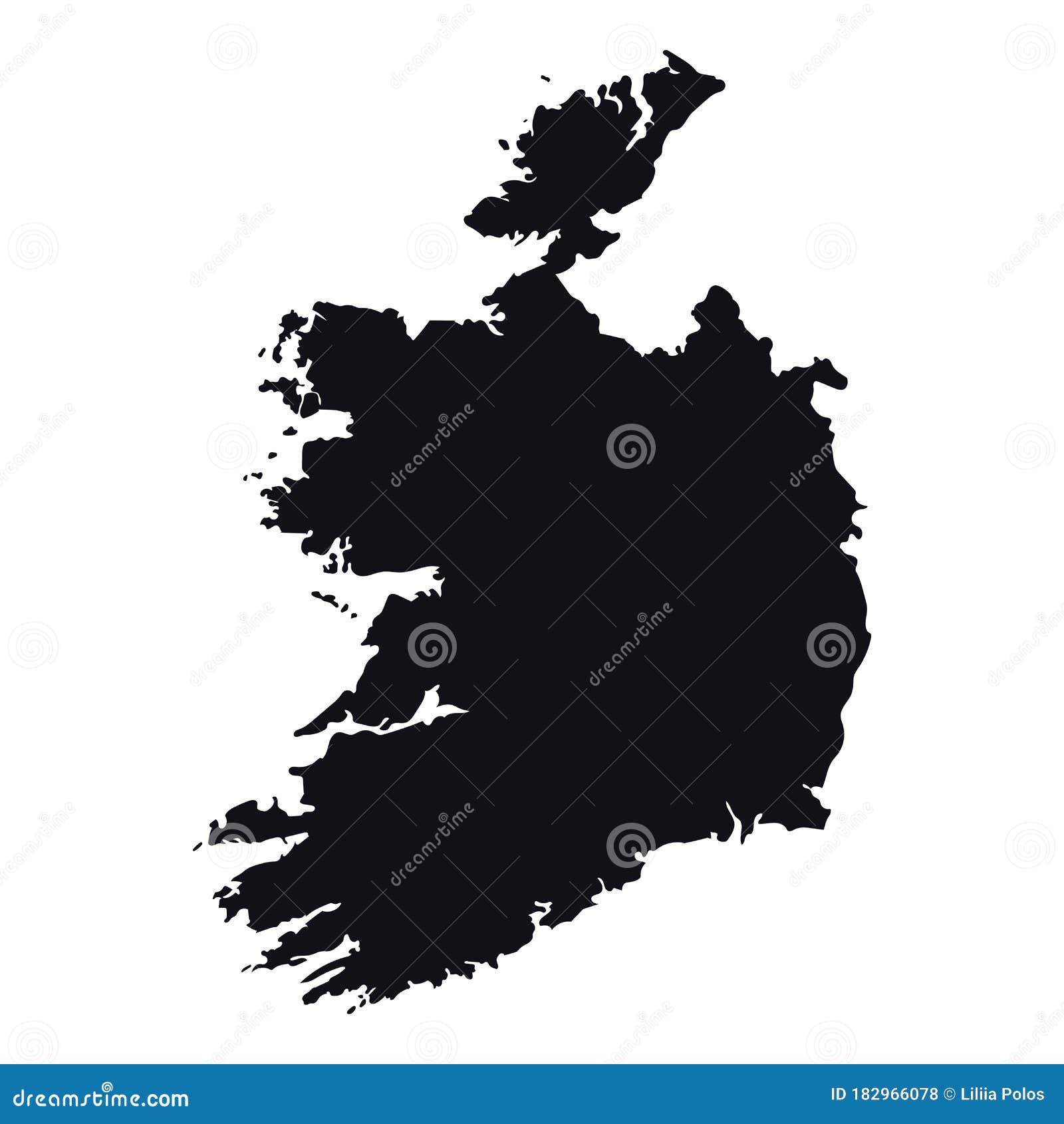 High Detailed Ireland Vector Map Stock Vector - Illustration of country ...