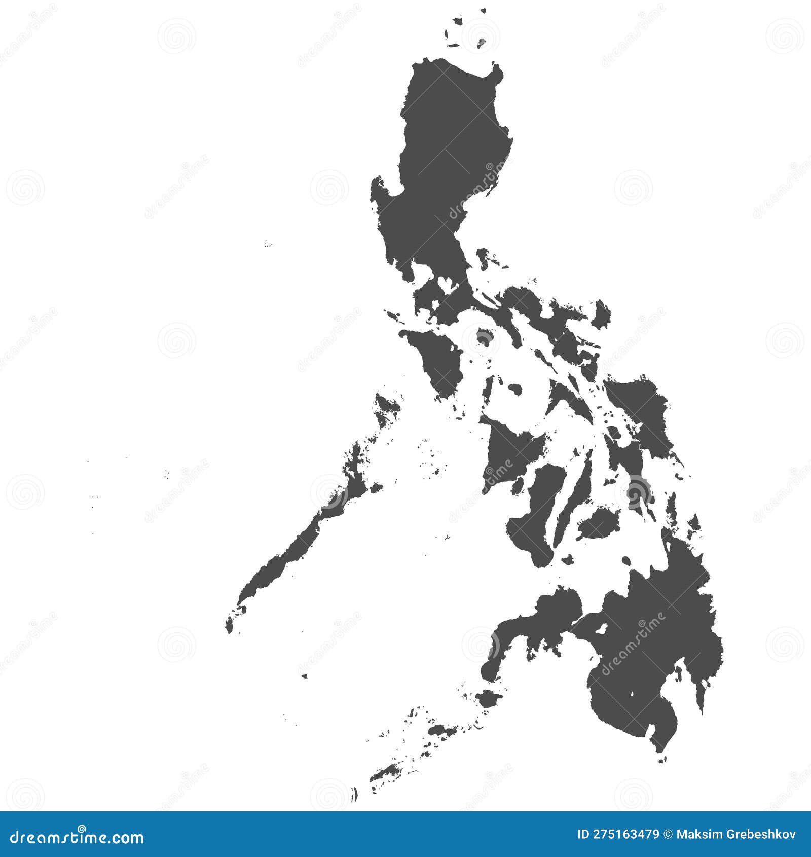 High detailed isolated map stock vector. Illustration of philippines ...