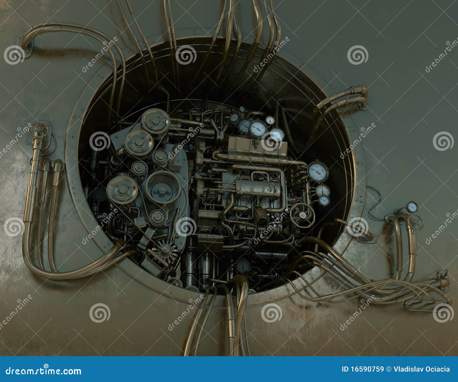 High detailed machine stock illustration. Illustration of machine ...