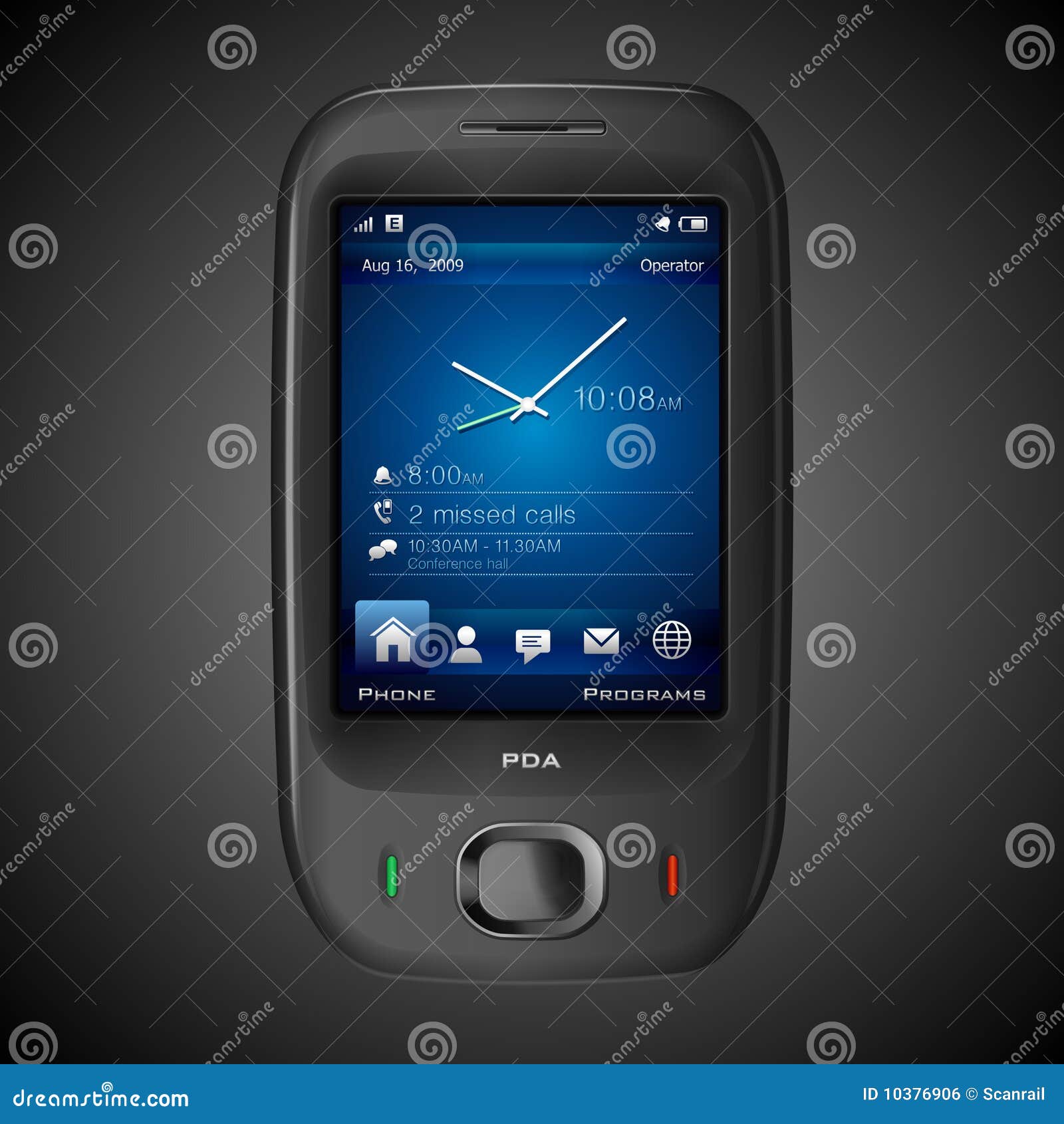 High-detailed Photorealistic PDA Stock Vector - Illustration of ...