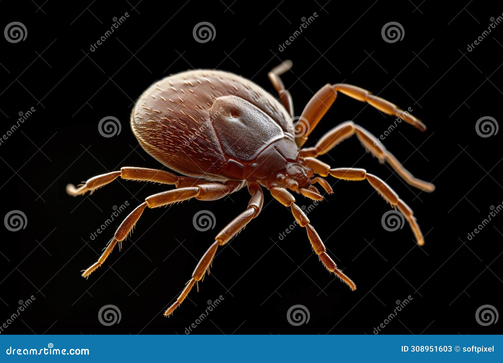 High Detailed Rendering of Ixodes Tick Stock Illustration - Illustration of micro, detail: 308951603