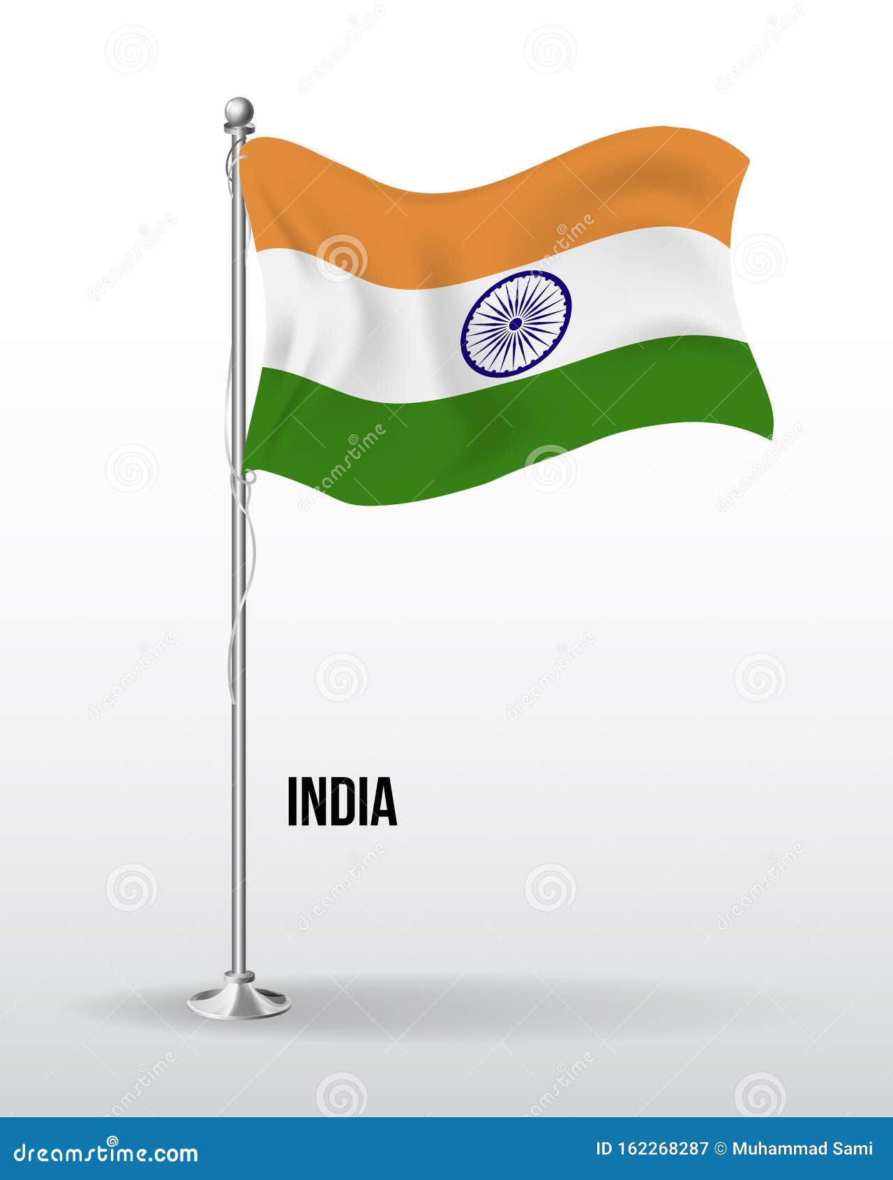 High Detailed Vector Flag of India Stock Vector - Illustration of ...