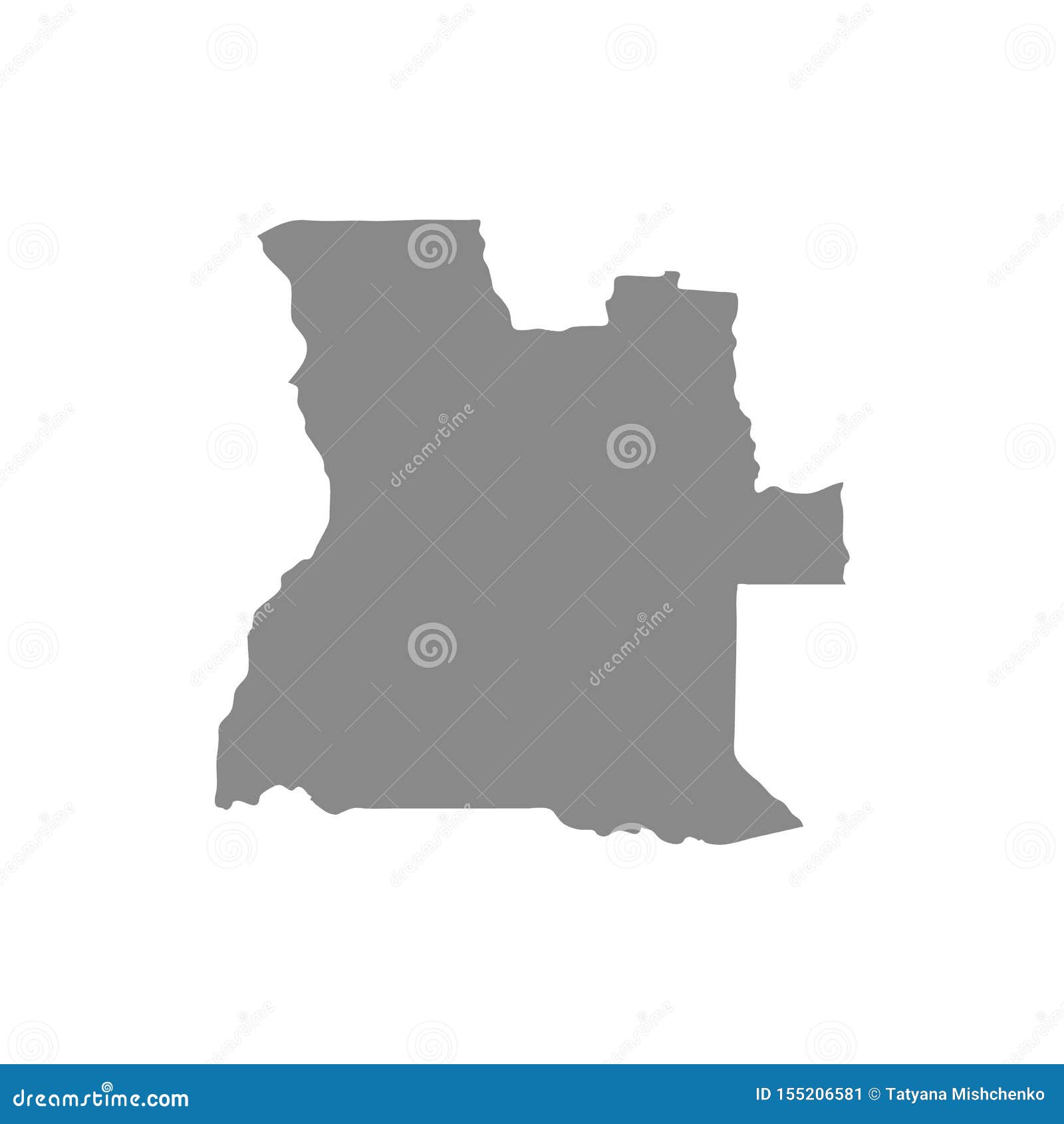 High Detailed Vector Map - Angola Vector Stock Vector - Illustration of ...