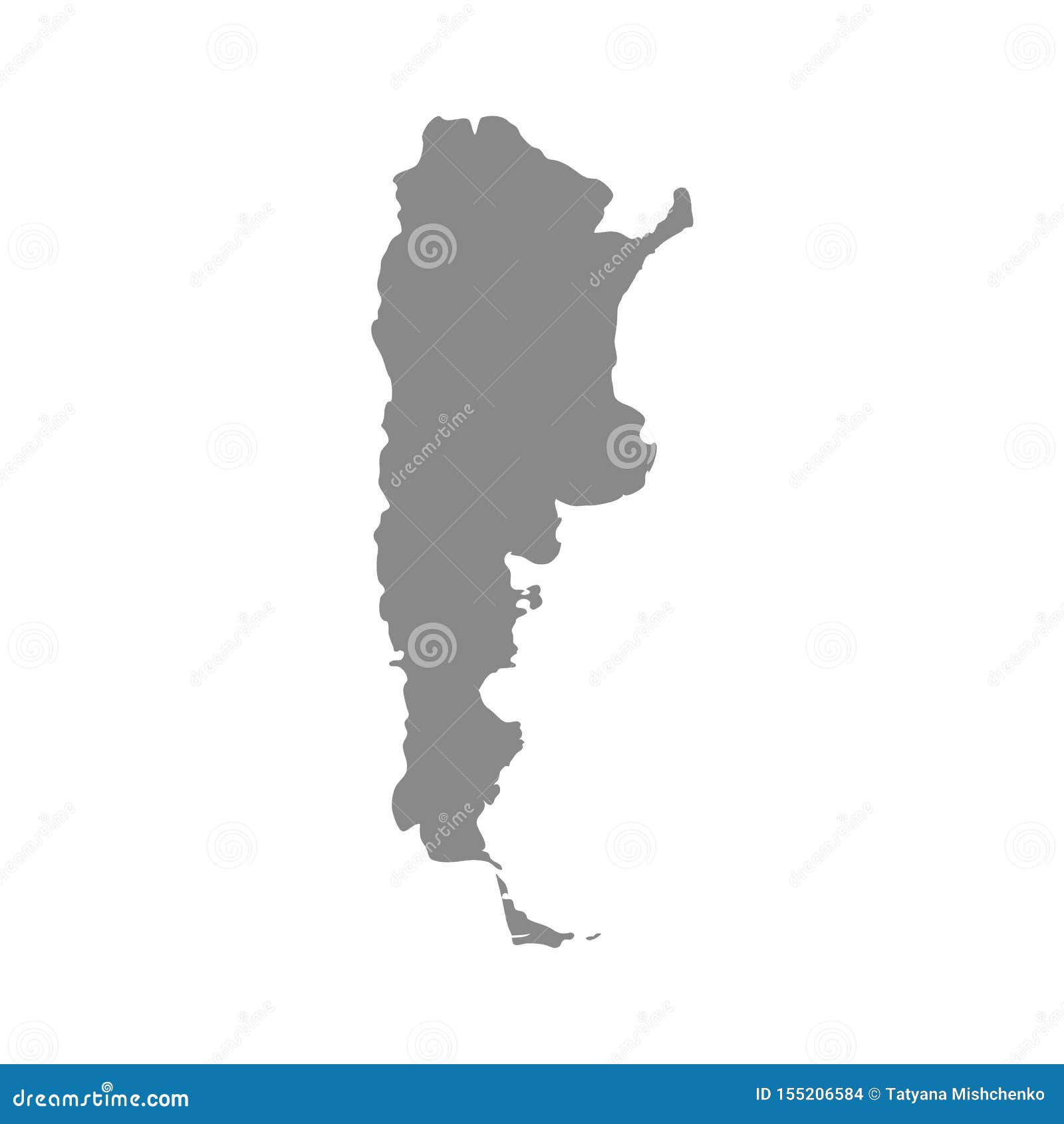 High Detailed Vector Map - Argentina Stock Vector - Illustration of ...